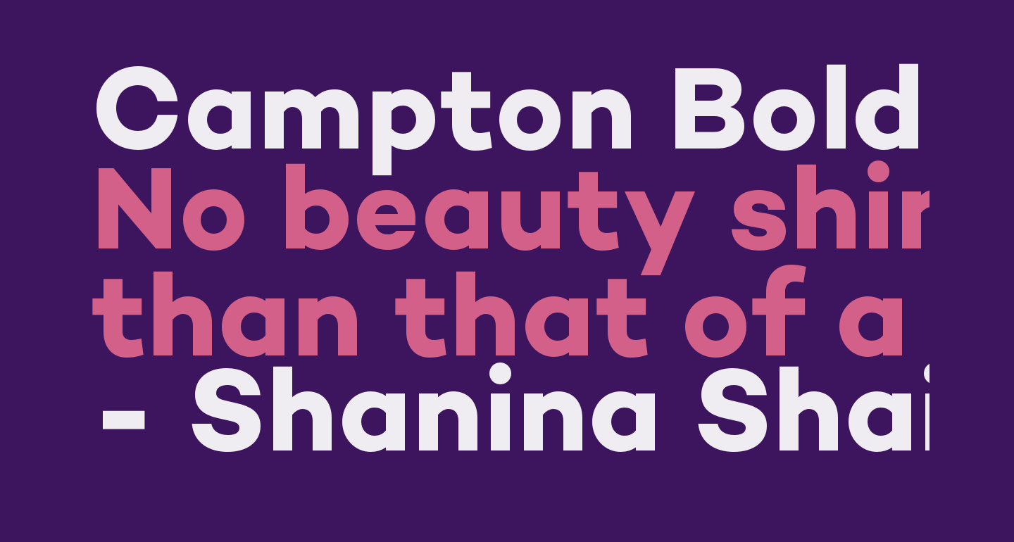 Campton Bold DEMO free Font - What Font Is
