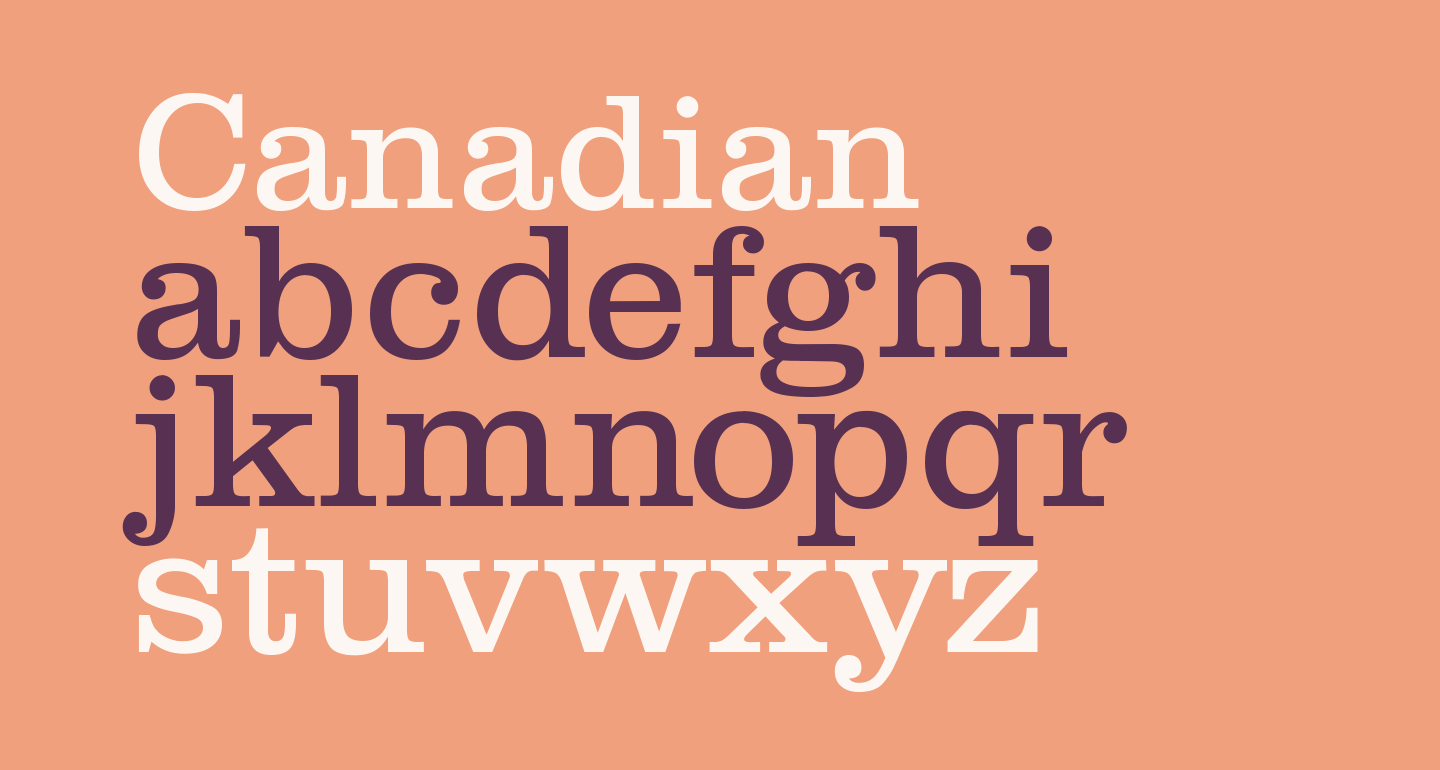 Canadian free Font - What Font Is