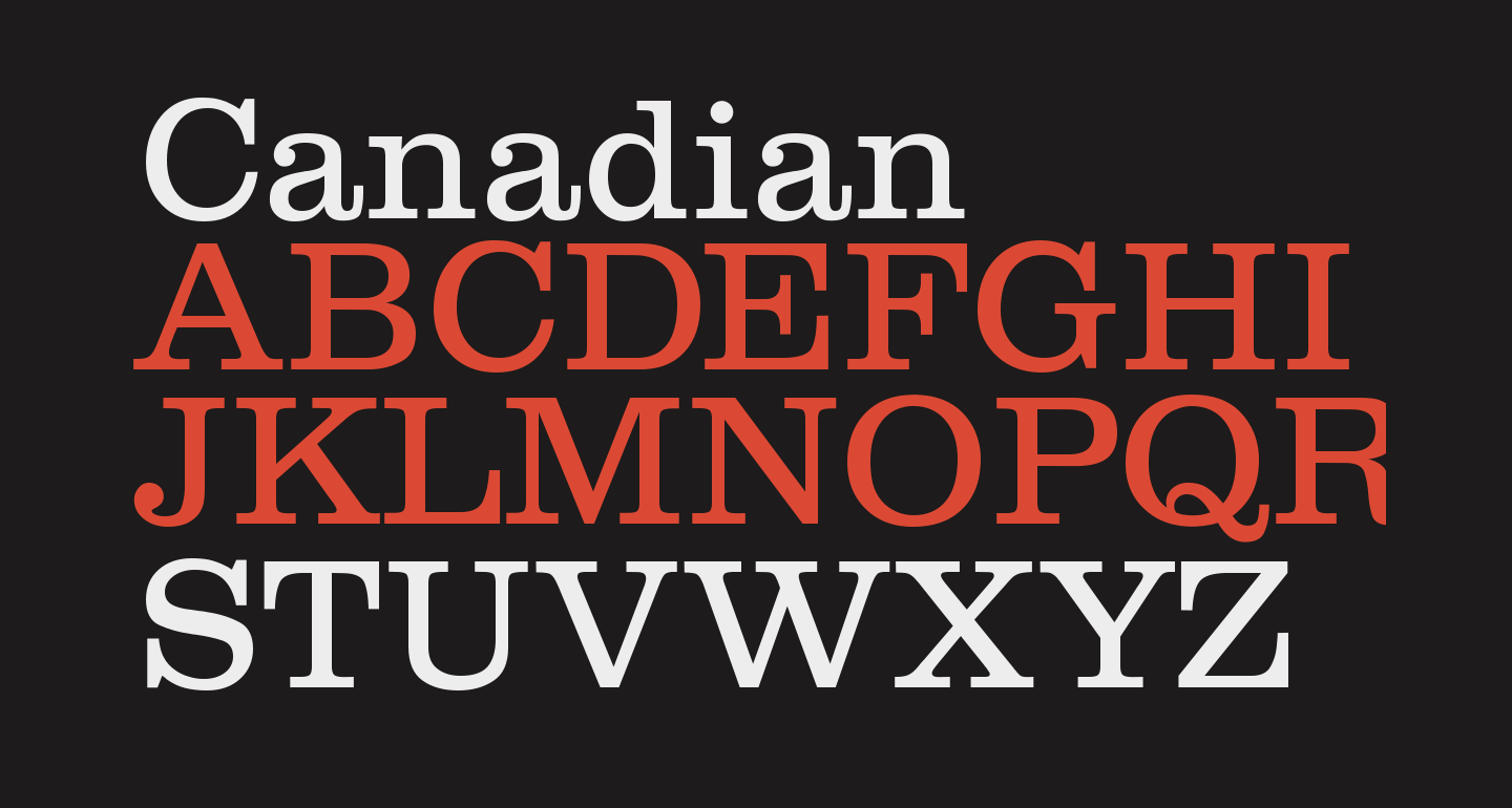 Canadian free Font - What Font Is