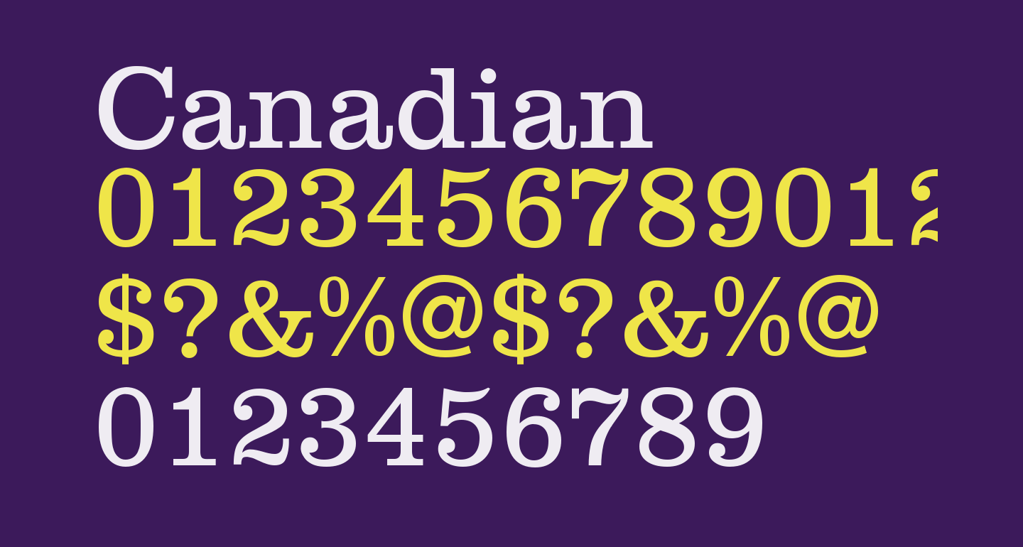Canadian free Font - What Font Is
