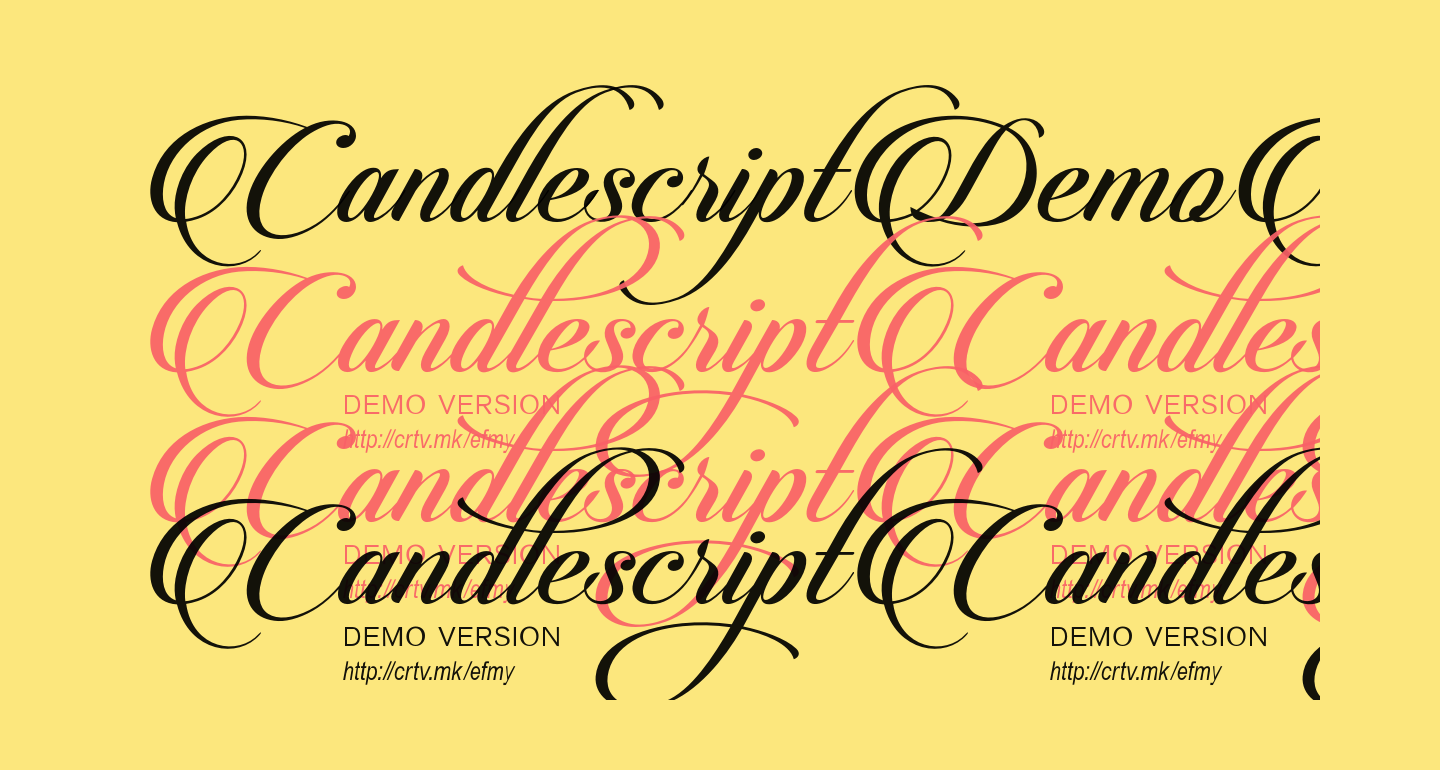 CandlescriptDemoVersion free Font - What Font Is