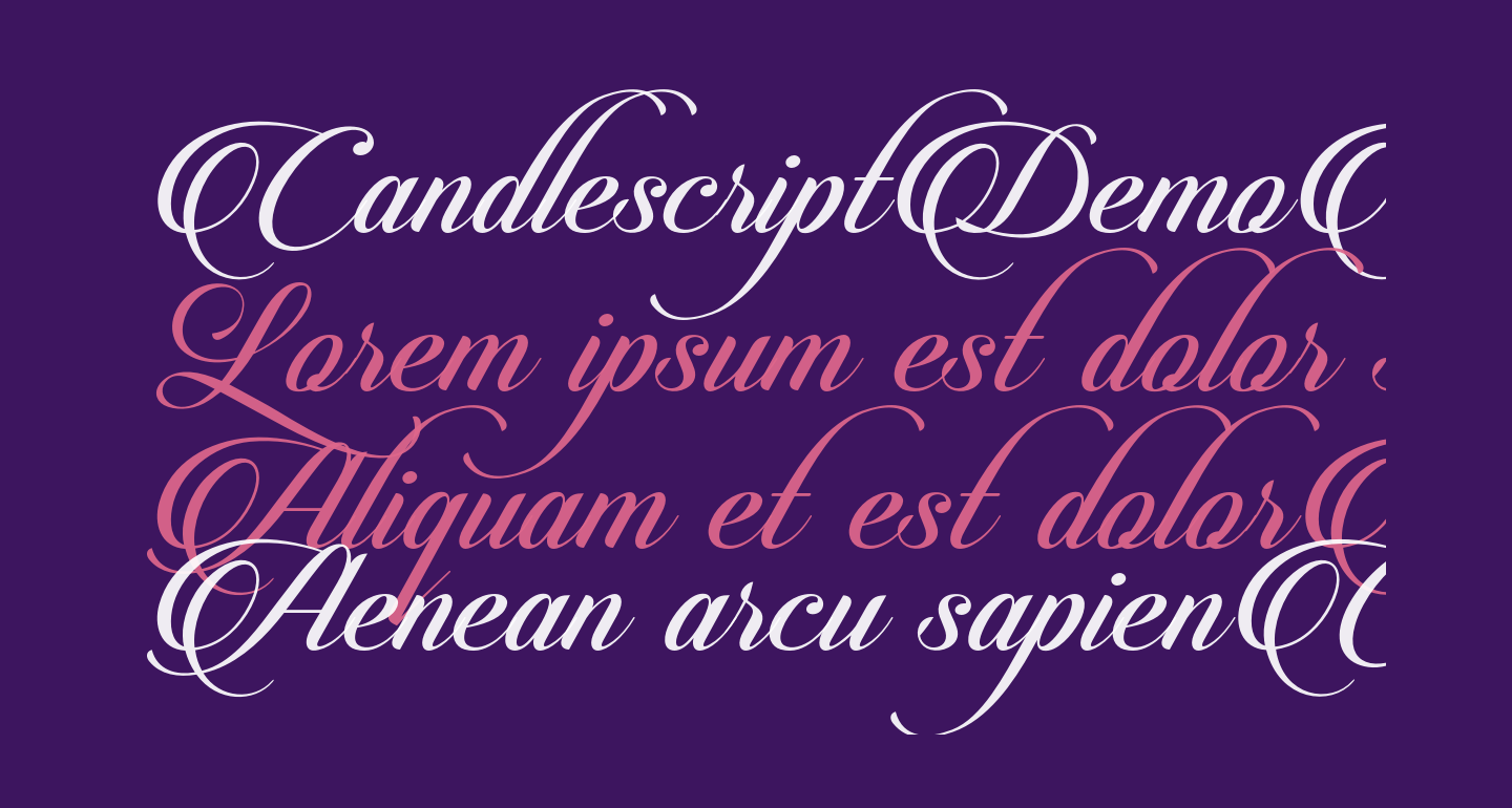 CandlescriptDemoVersion free Font - What Font Is