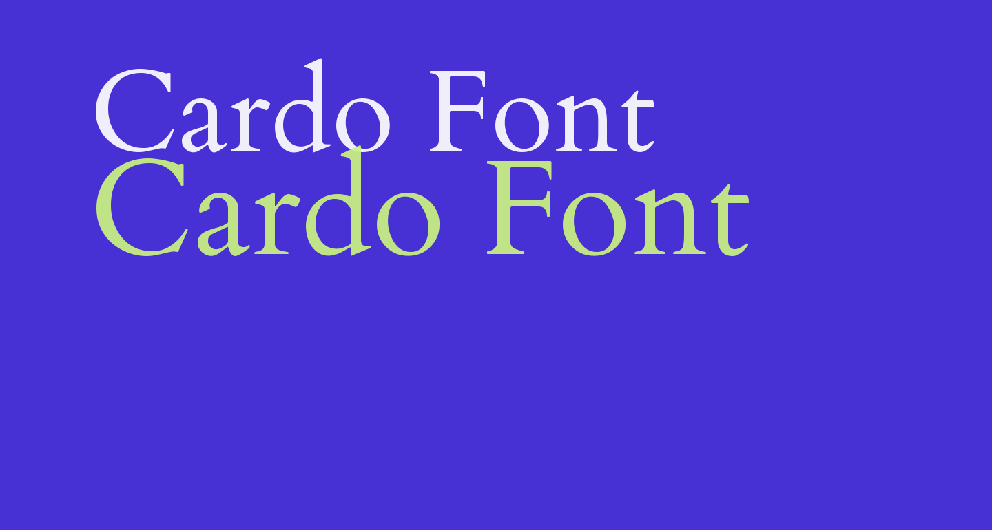 Cardo free Font - What Font Is