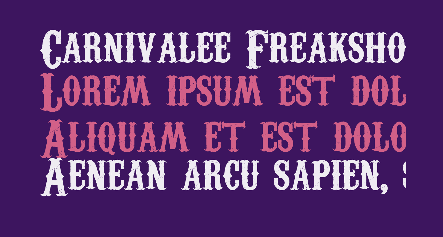 Carnivalee Freakshow free Font - What Font Is
