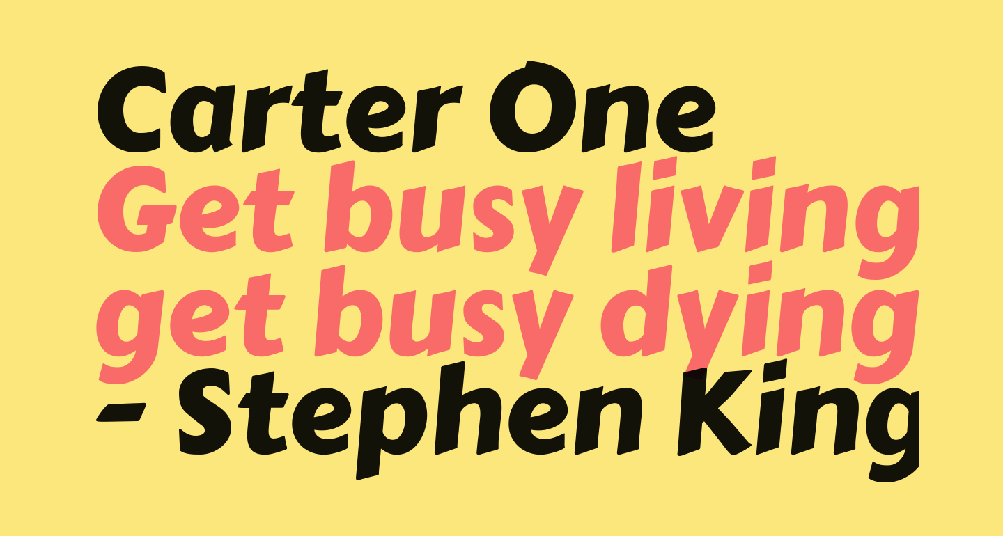 Carter One free Font - What Font Is