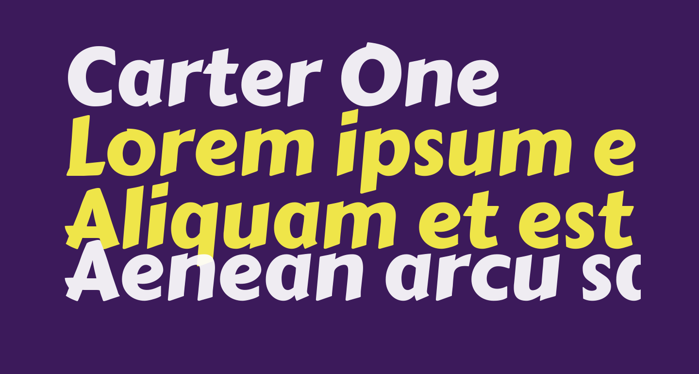 Carter One free Font - What Font Is
