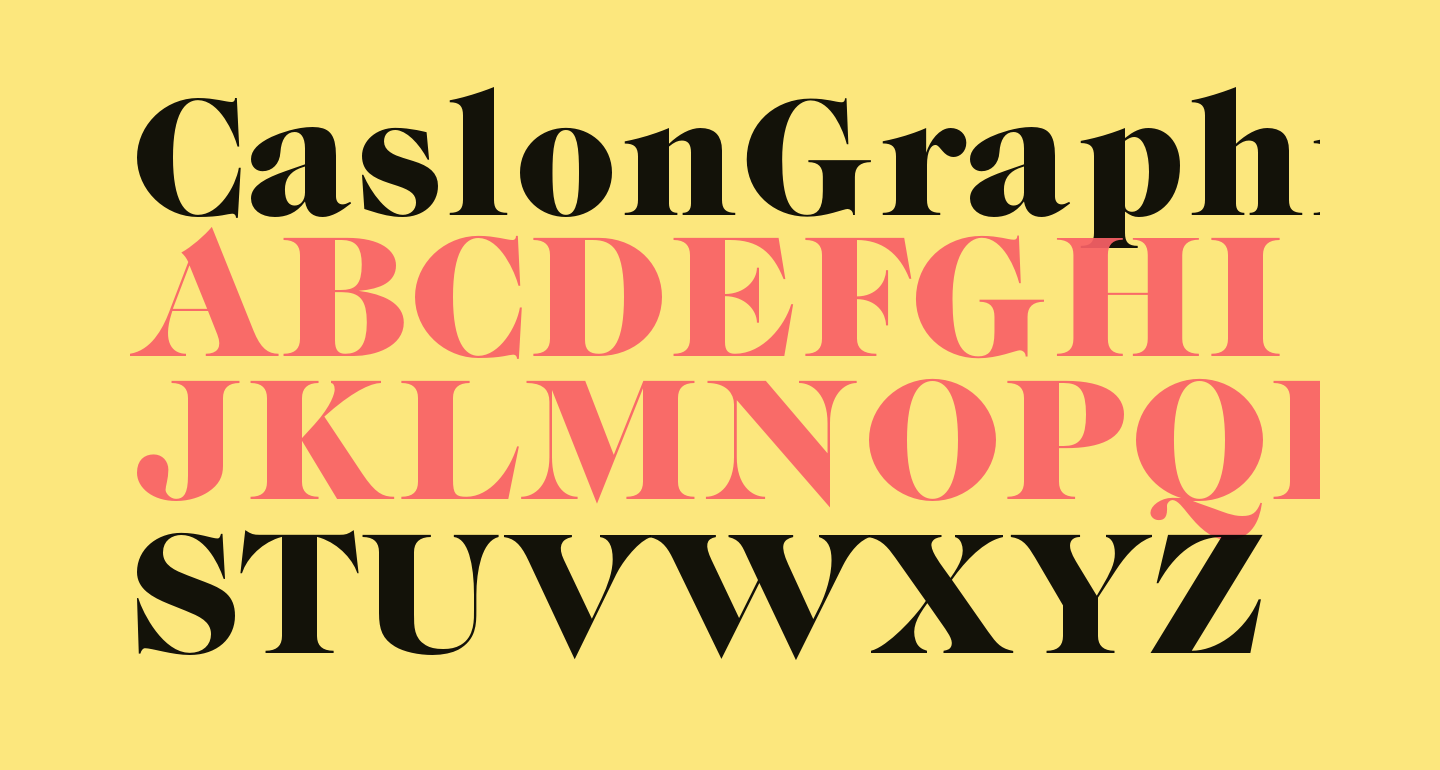CaslonGraphique-Opti free Font - What Font Is