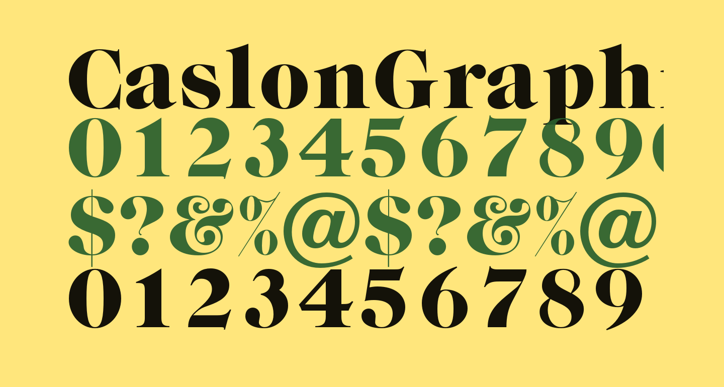 CaslonGraphique-Opti free Font - What Font Is