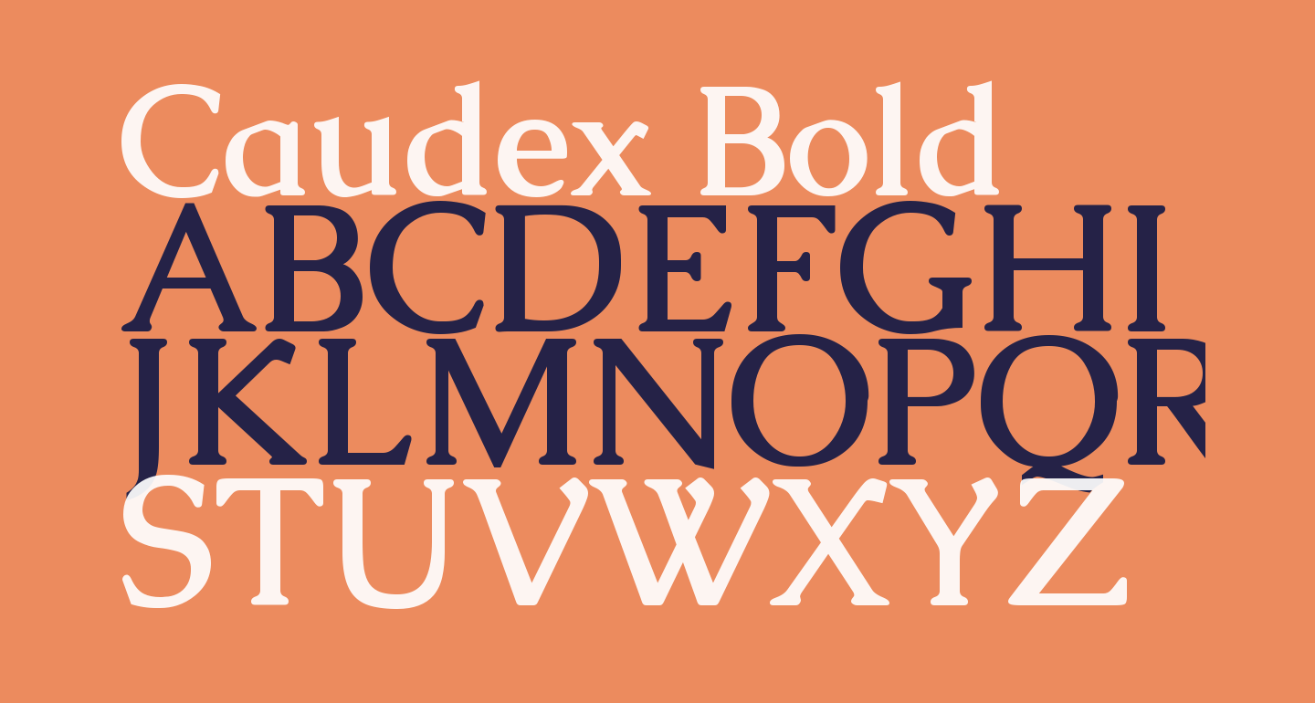 Caudex Bold free Font - What Font Is