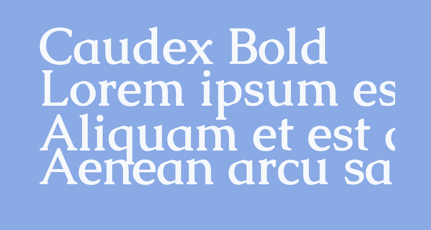 Caudex Bold free Font - What Font Is