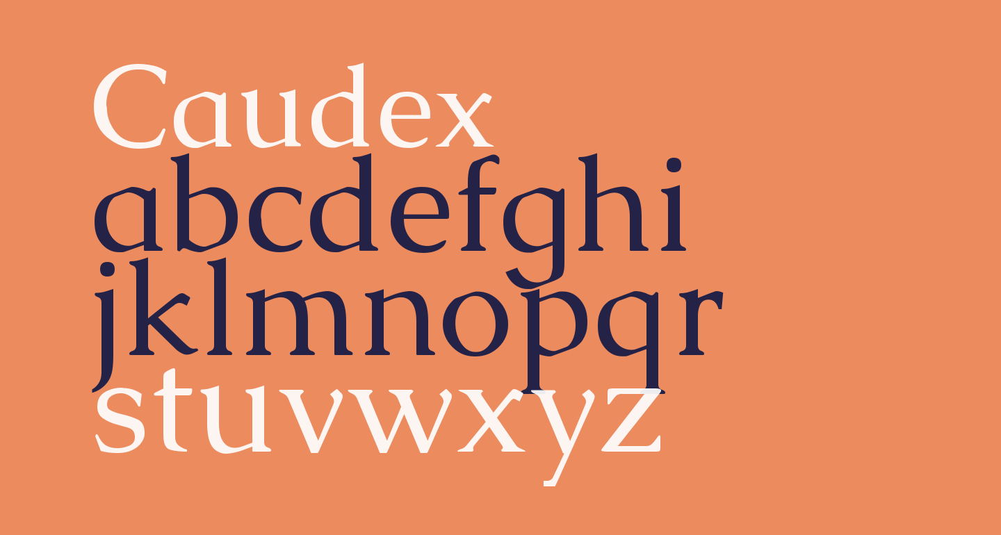 Caudex free Font - What Font Is