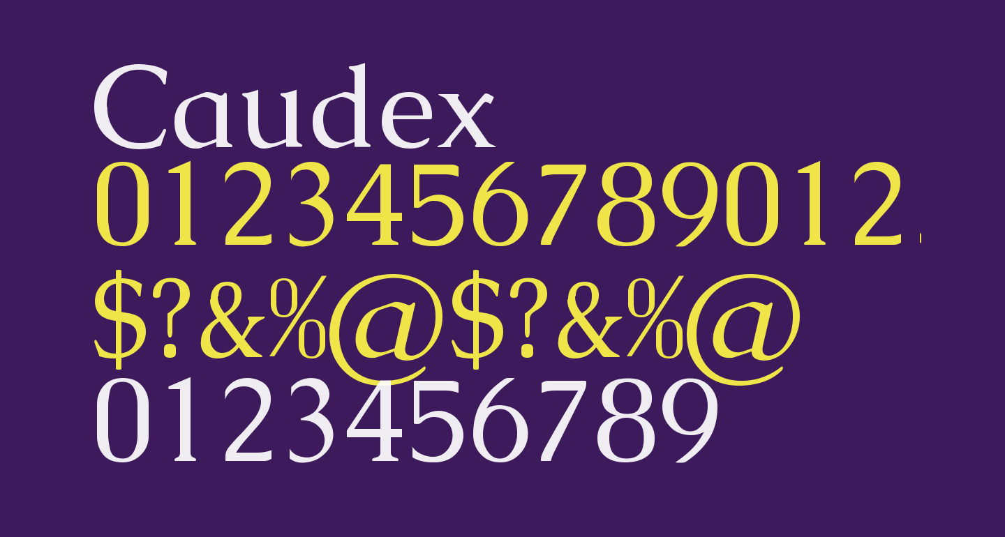Caudex free Font - What Font Is