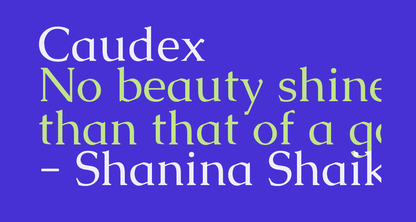 Caudex free Font - What Font Is