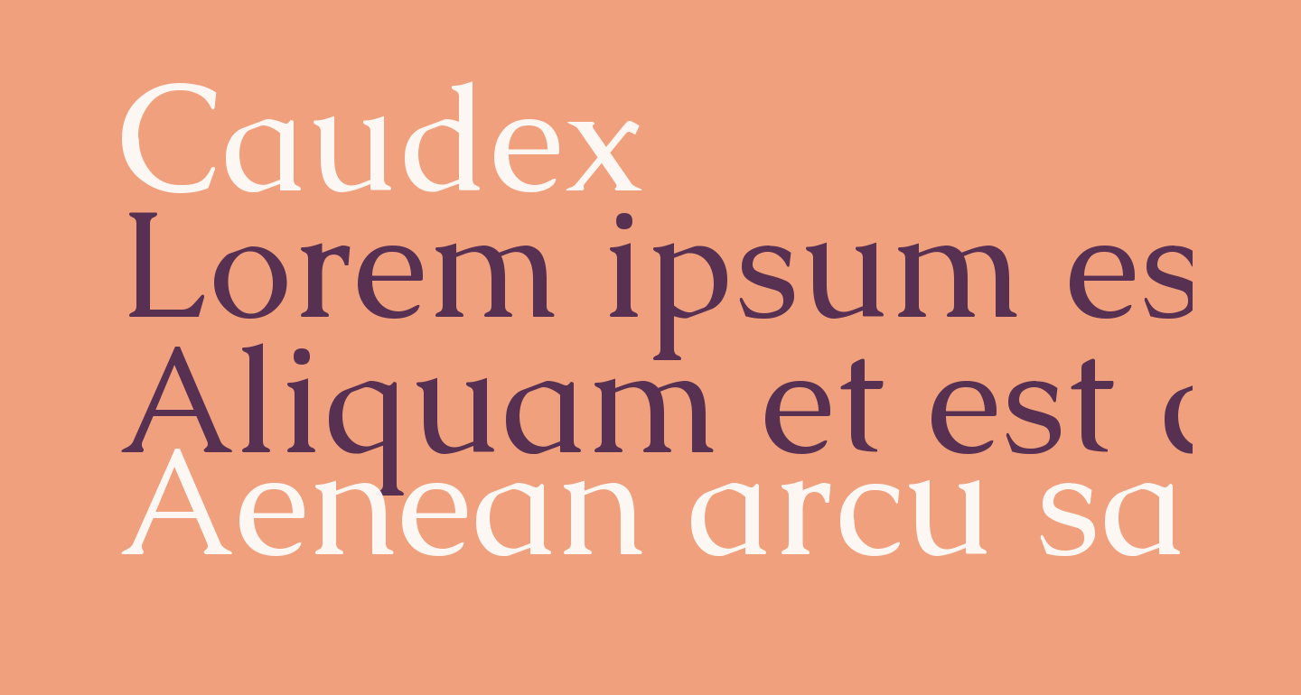 Caudex free Font - What Font Is