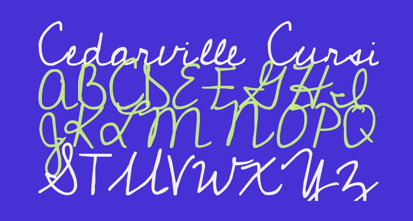 Cedarville Cursive free Font - What Font Is