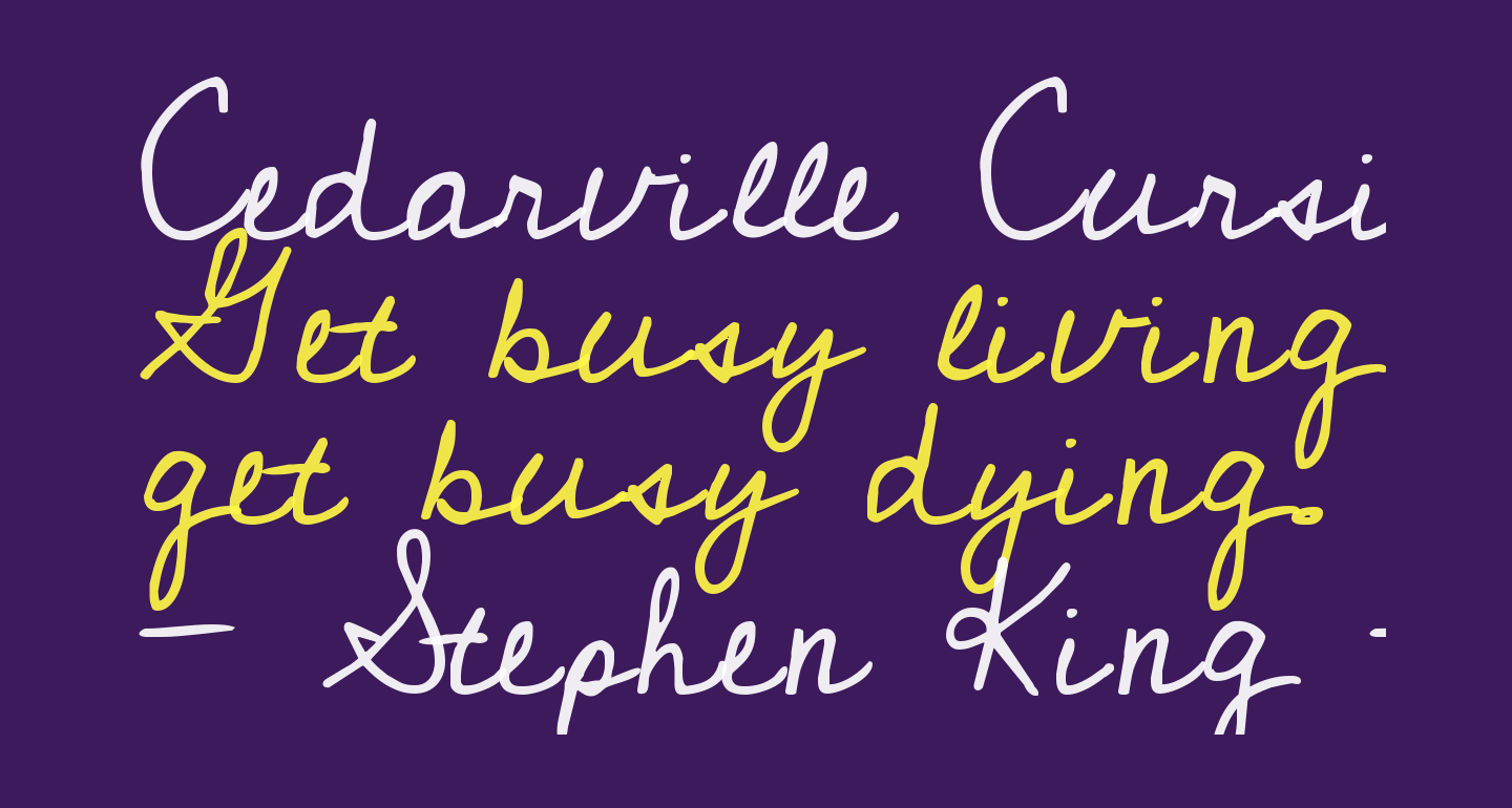 Cedarville Cursive free Font - What Font Is