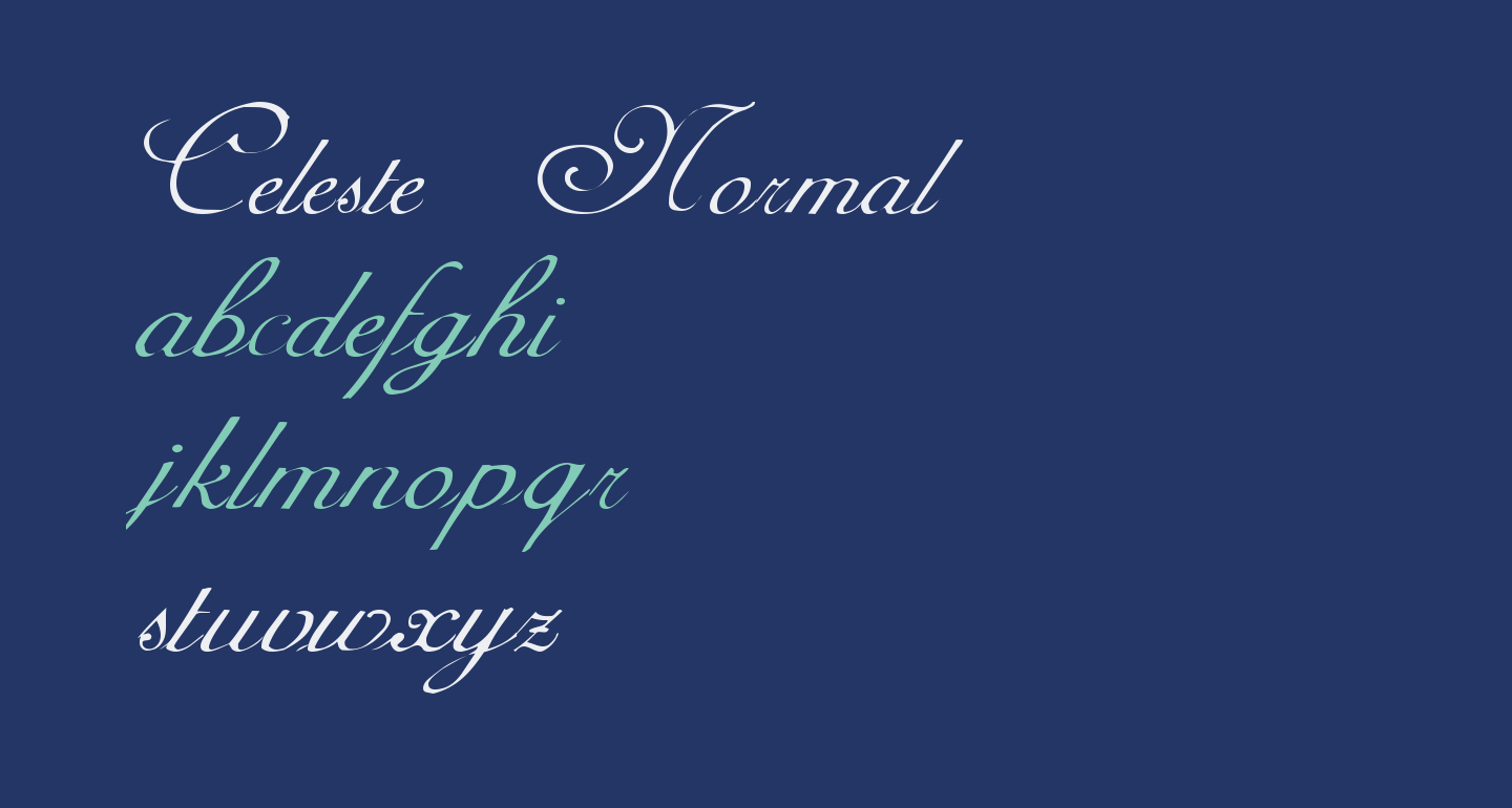 Celeste Normal free Font - What Font Is