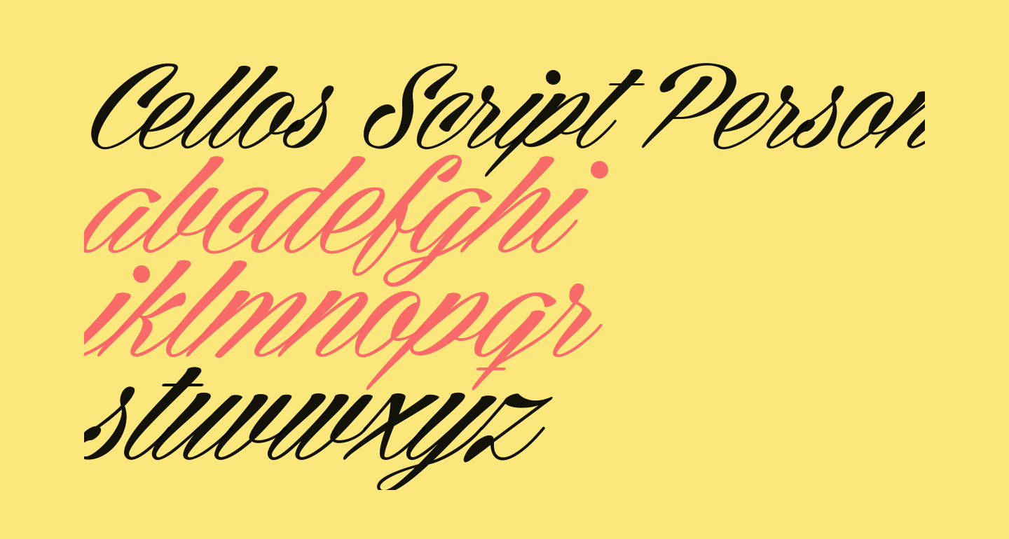Cellos Script Personal Use Only free Font - What Font Is