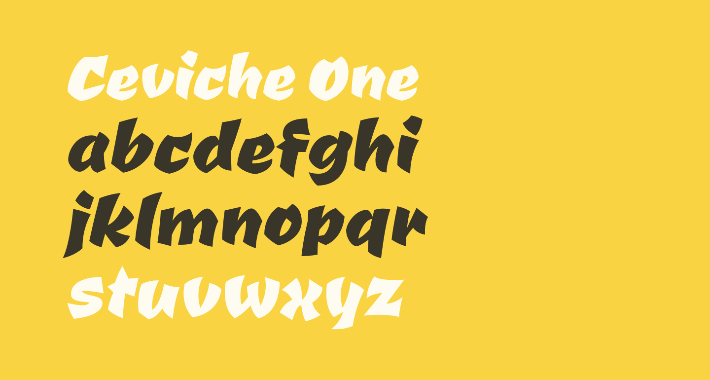 Ceviche One free Font - What Font Is