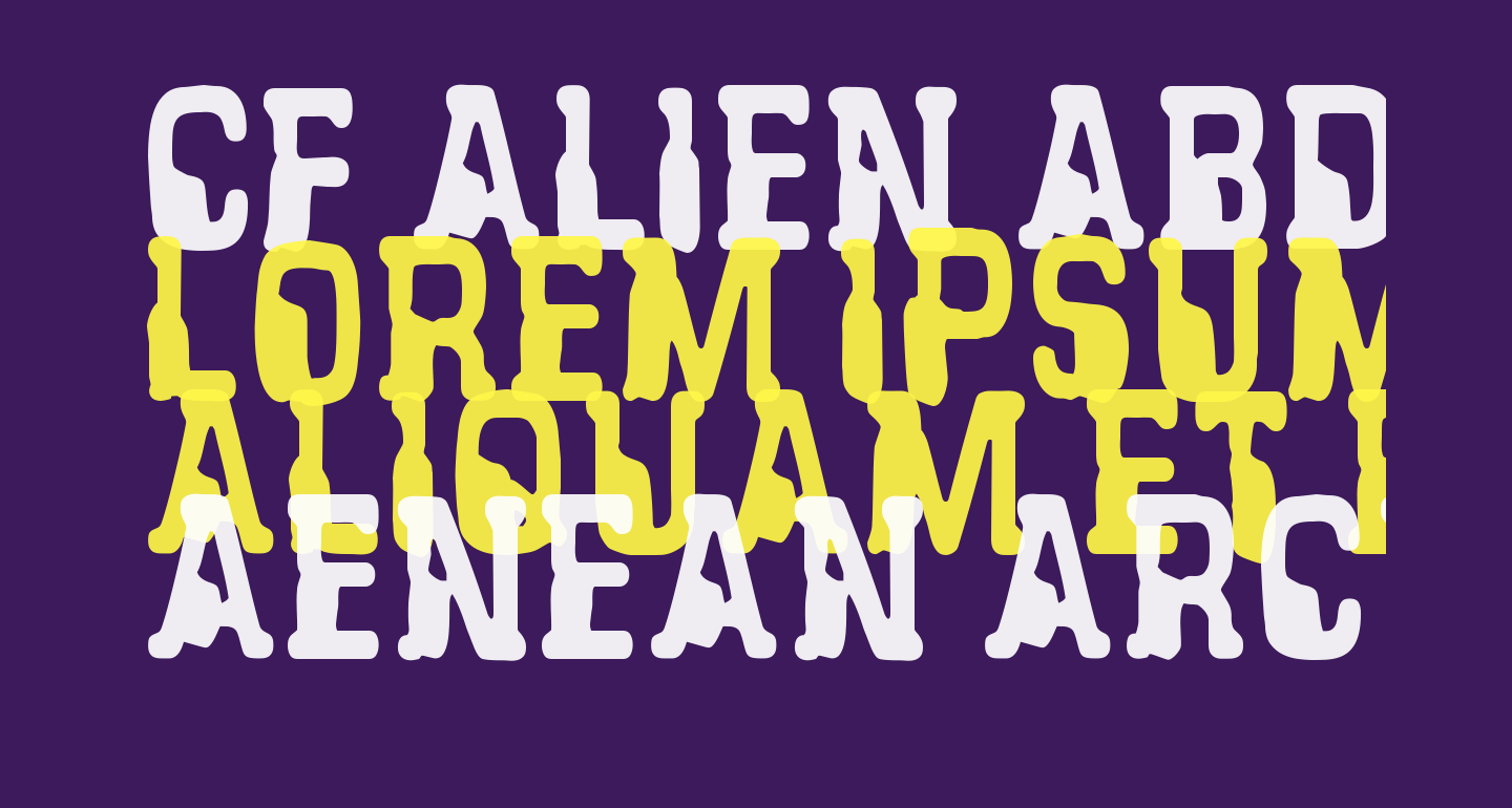 CF Alien Abduction Regular free Font - What Font Is