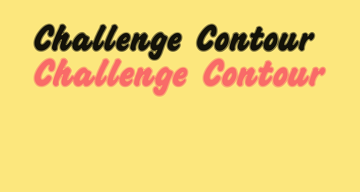 Challenge Contour free Font - What Font Is