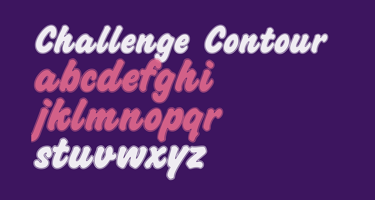 Challenge Contour free Font - What Font Is