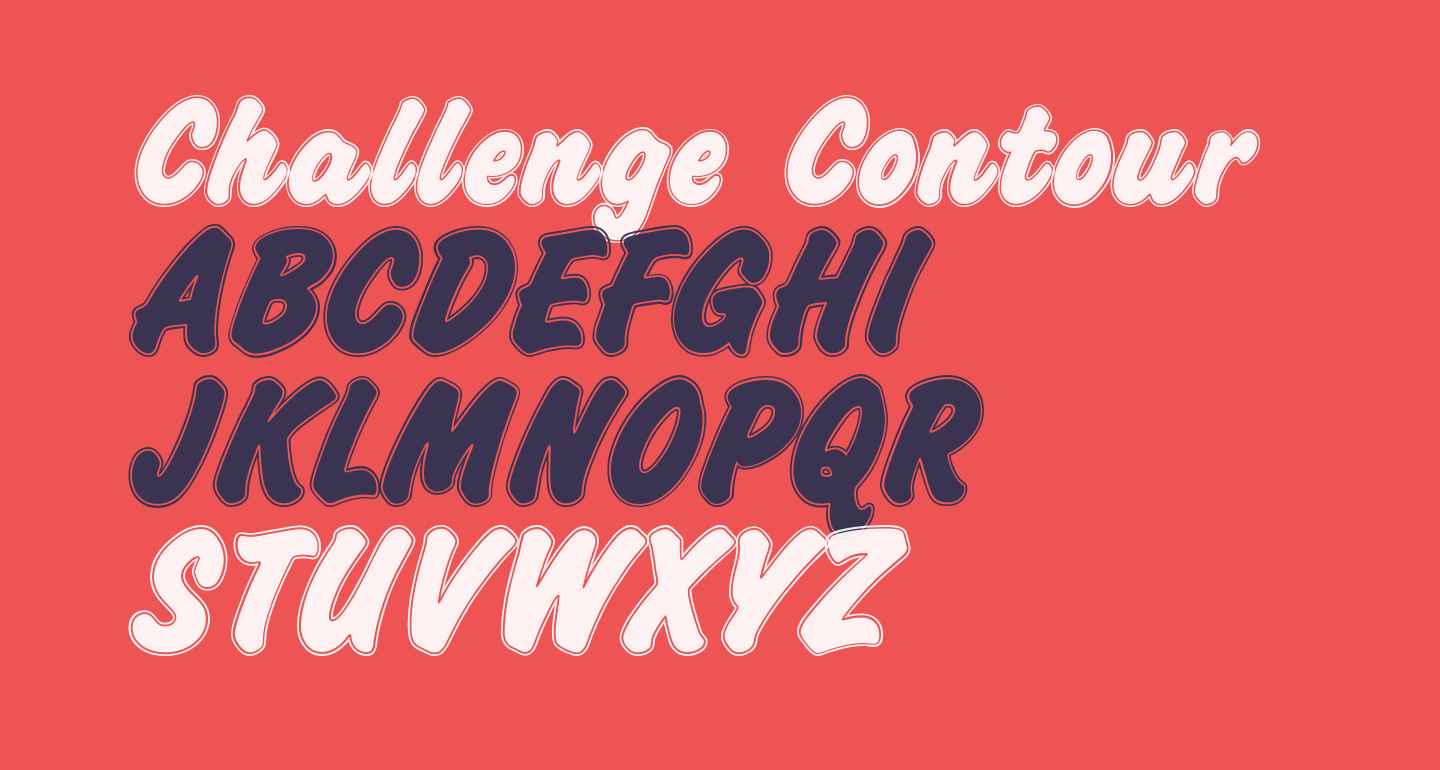 Challenge Contour free Font - What Font Is