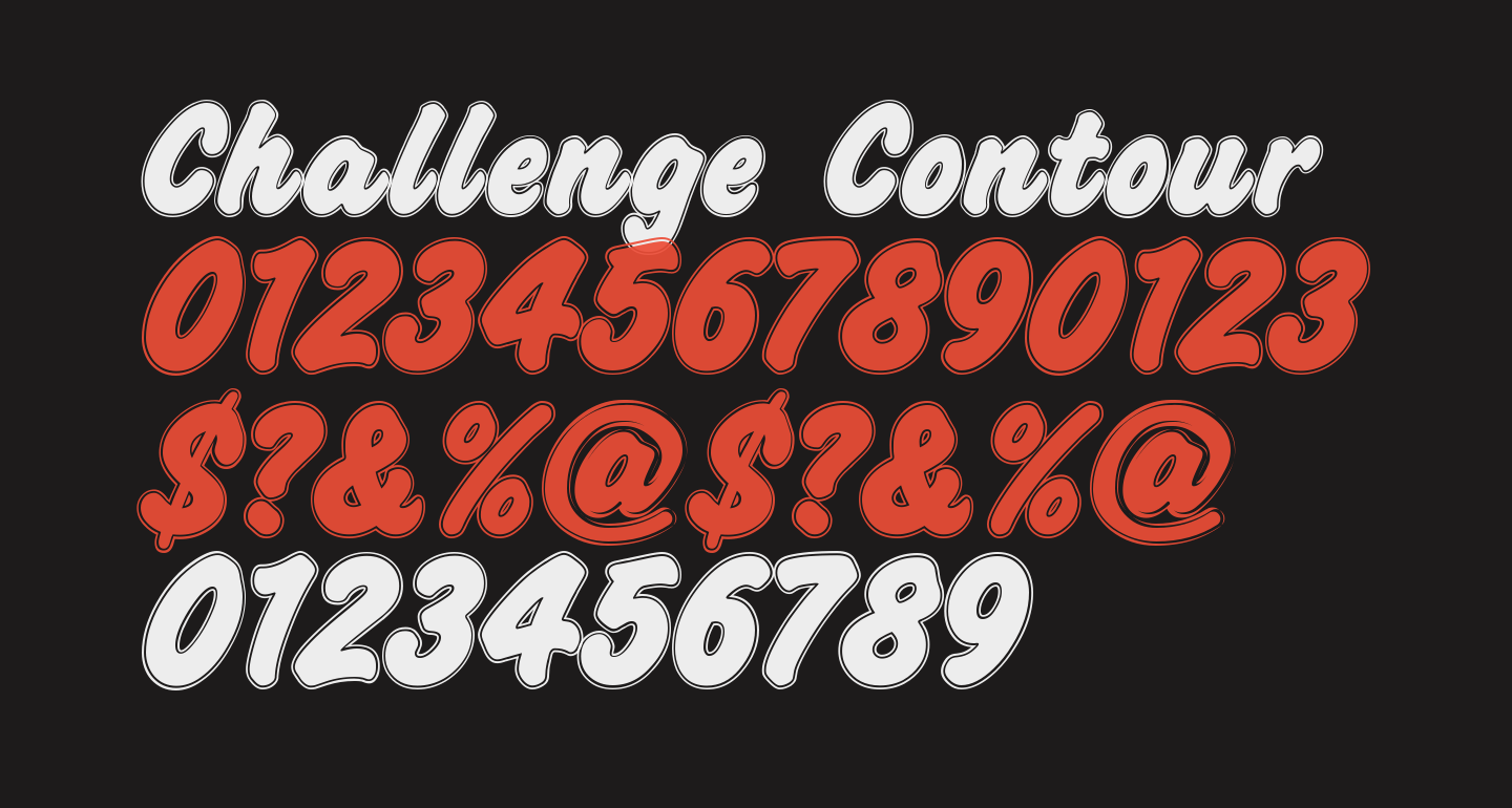 Challenge Contour free Font - What Font Is