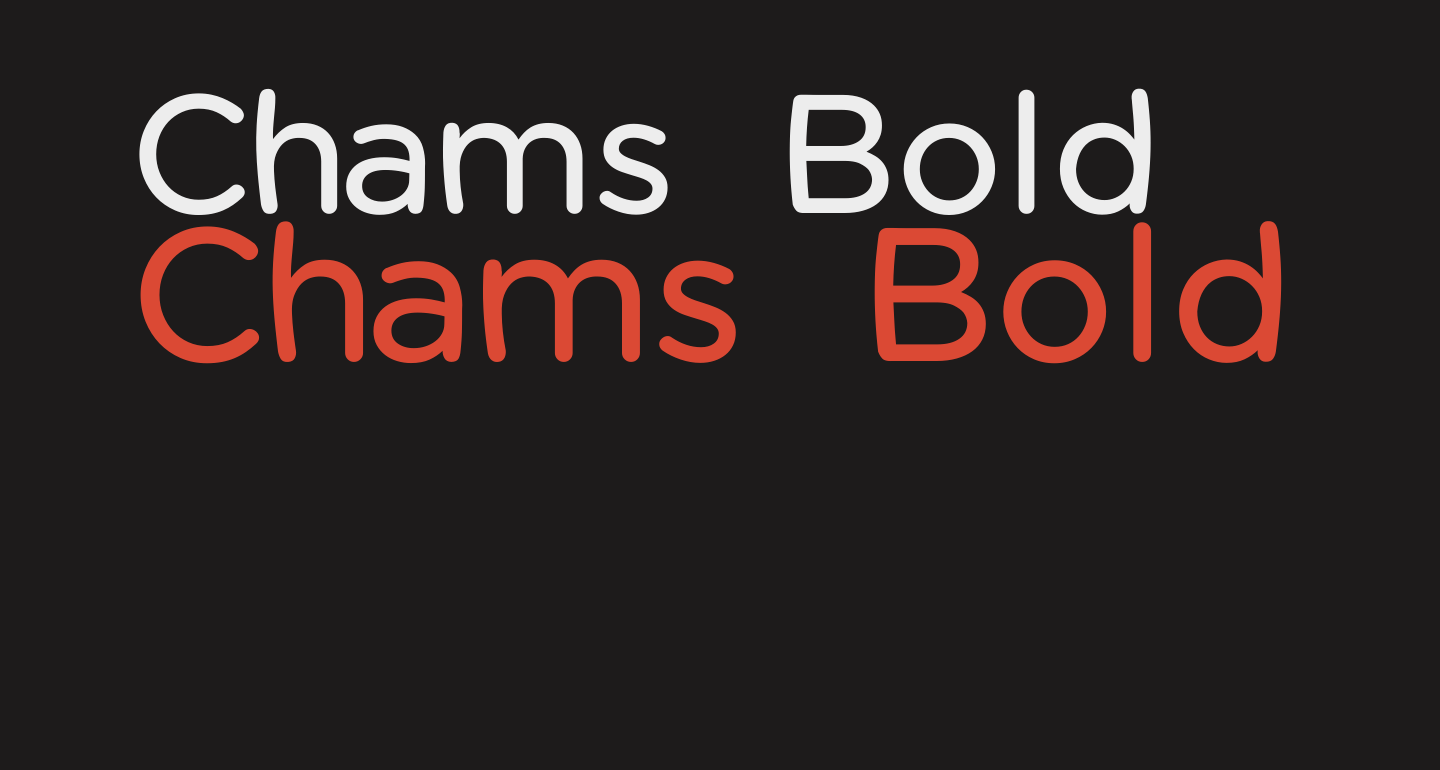 Chams Bold free Font - What Font Is