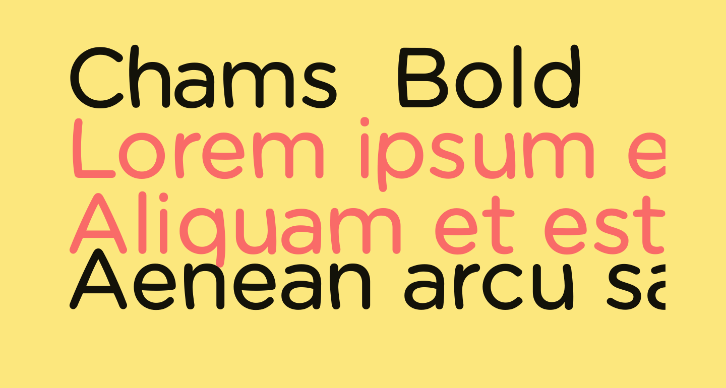 Chams Bold free Font - What Font Is