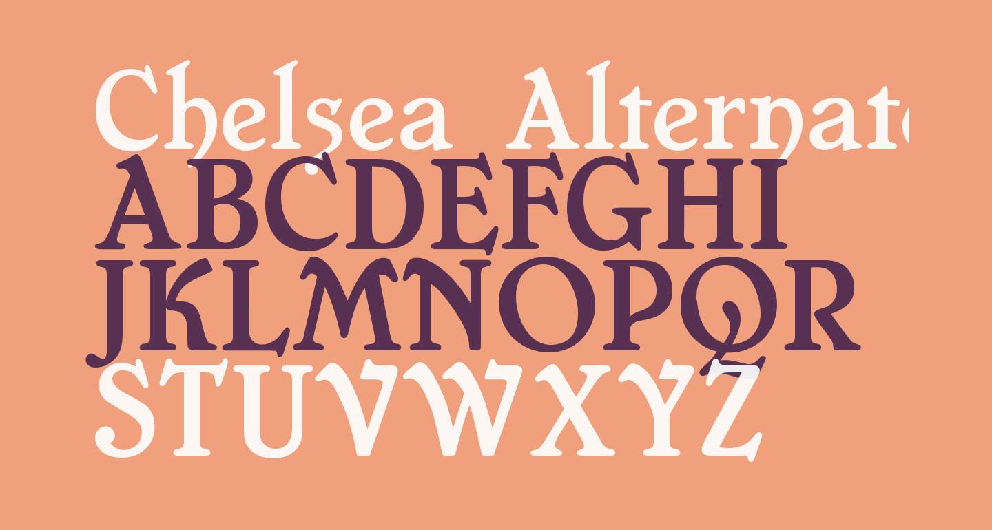 Chelsea Alternates free Font - What Font Is