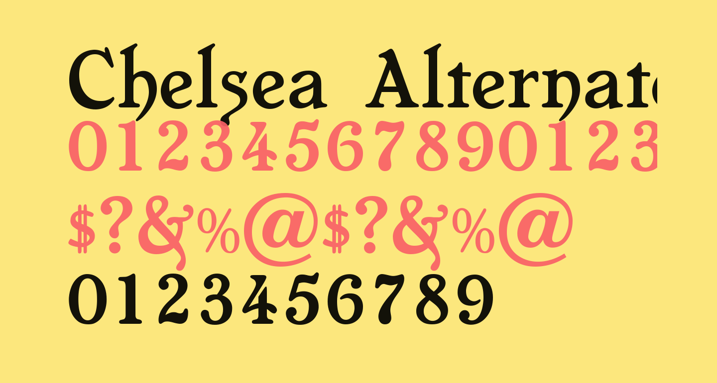Chelsea Alternates free Font - What Font Is