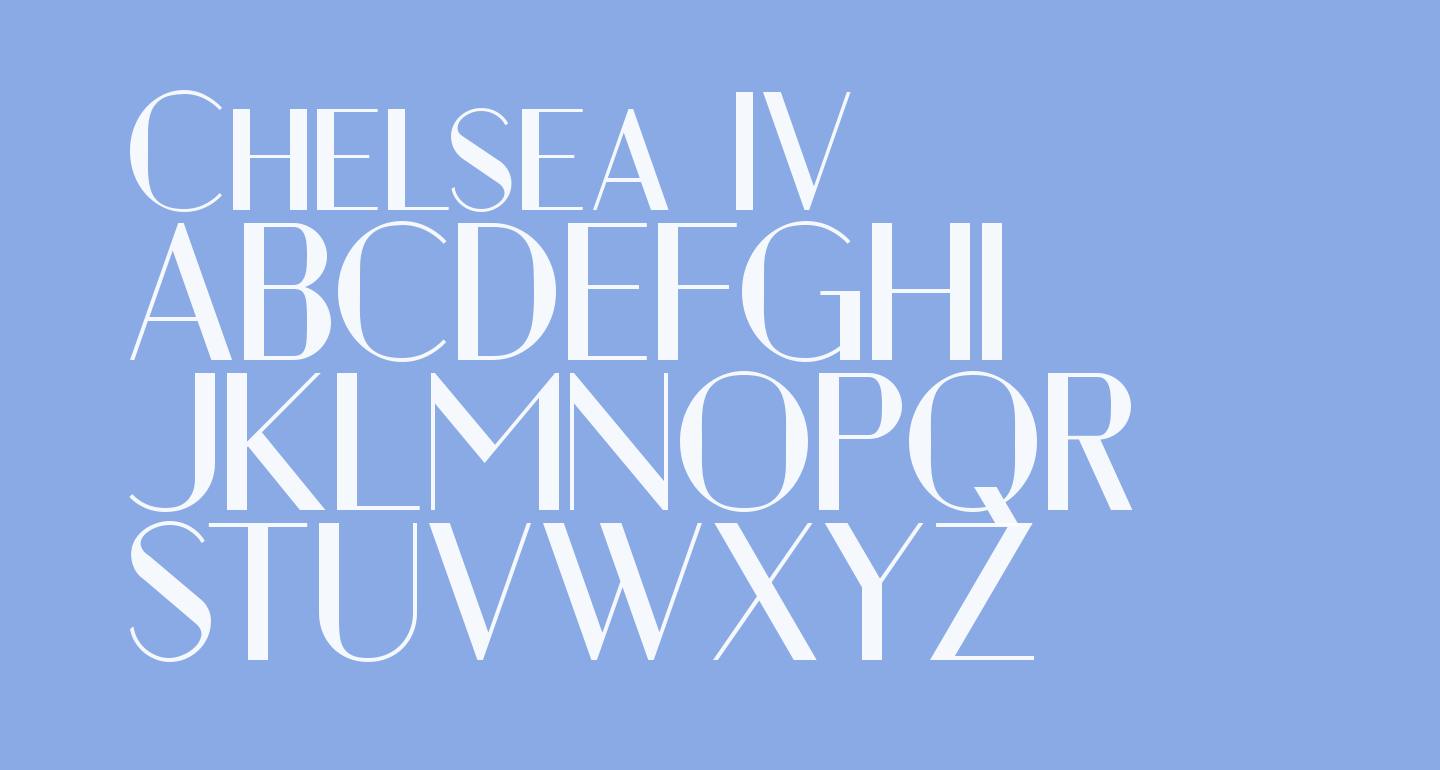 Chelsea IV free Font - What Font Is