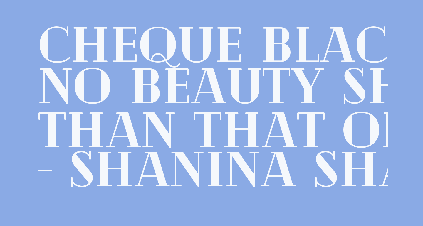 Cheque Black free Font - What Font Is