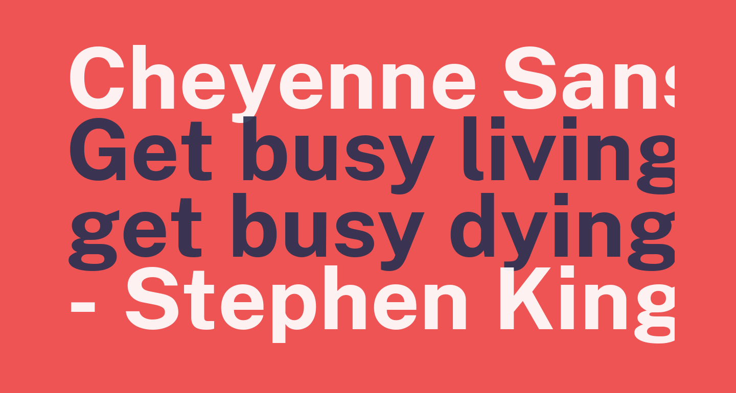 Cheyenne Sans Bold free Font - What Font Is