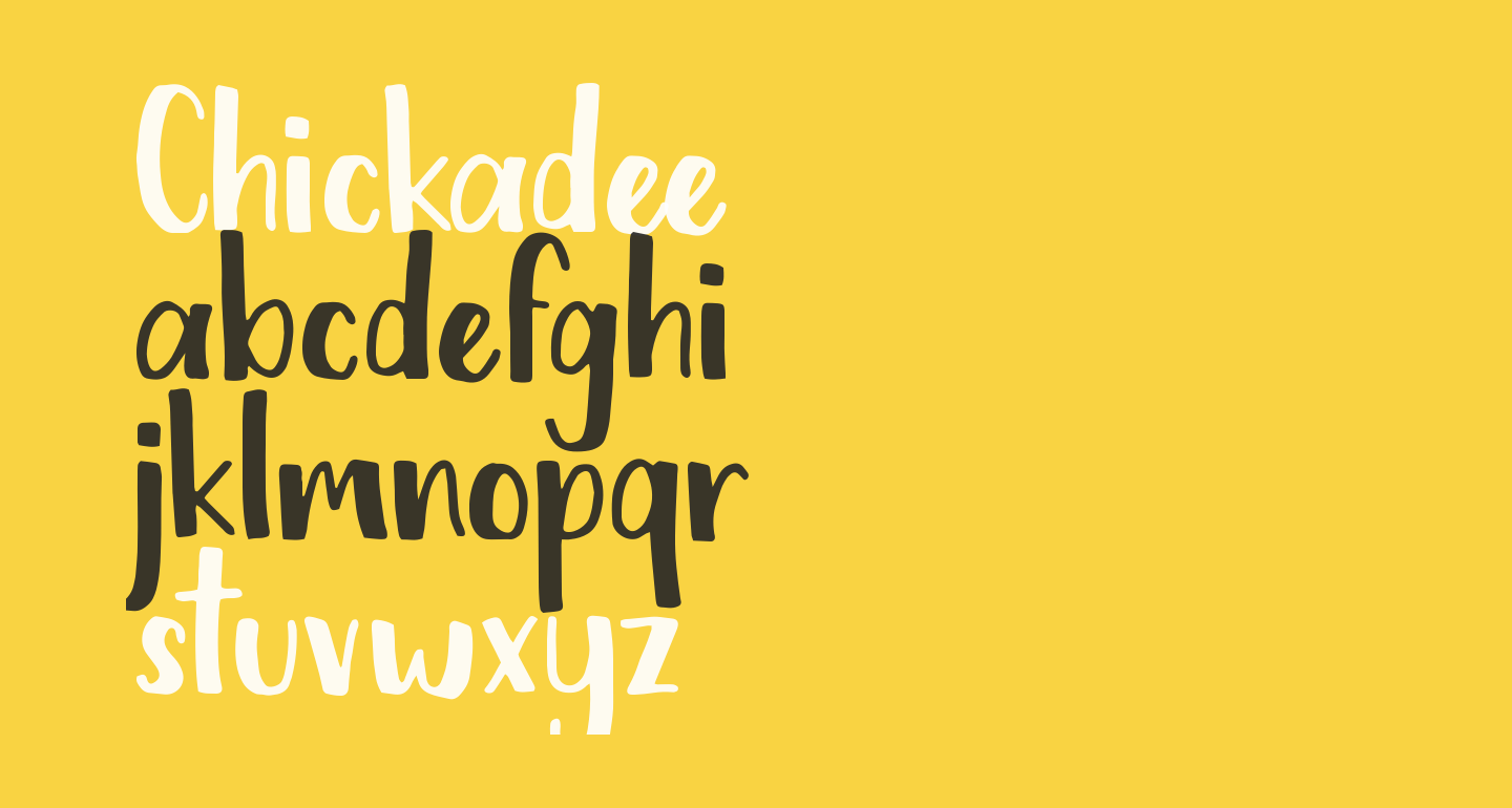 Chickadee free Font - What Font Is