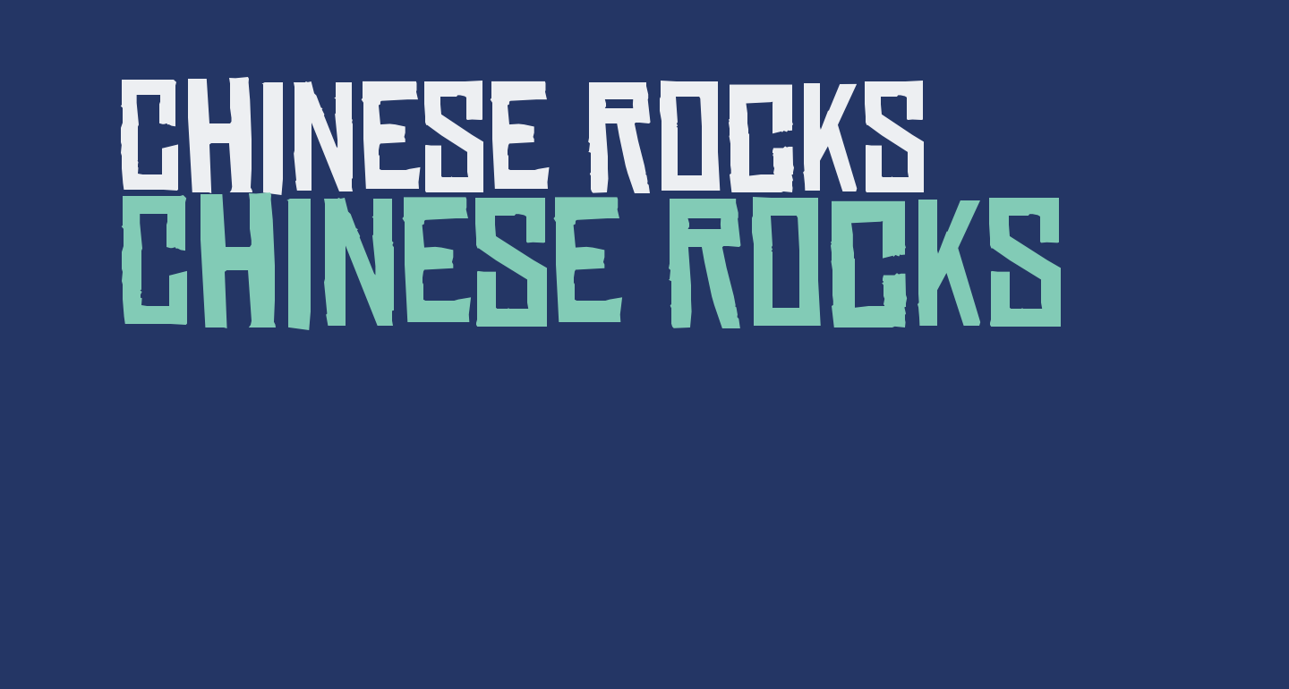 Chinese Rocks free Font - What Font Is