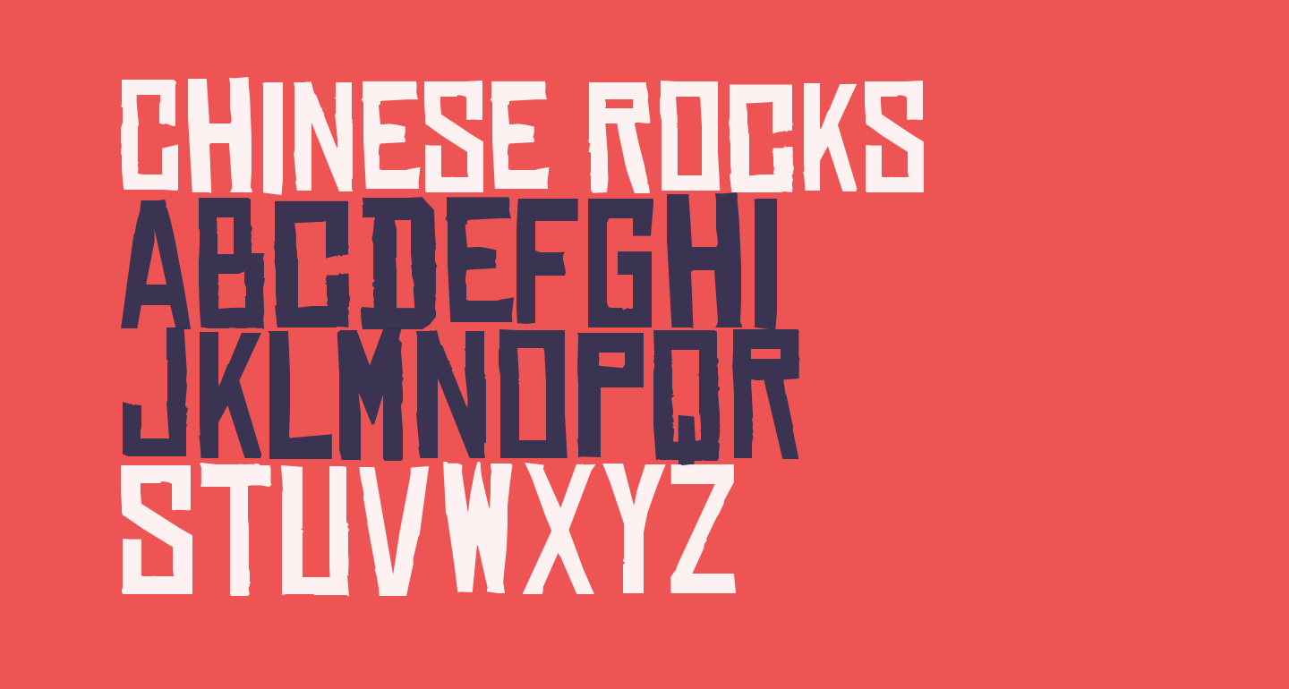 Chinese Rocks free Font - What Font Is
