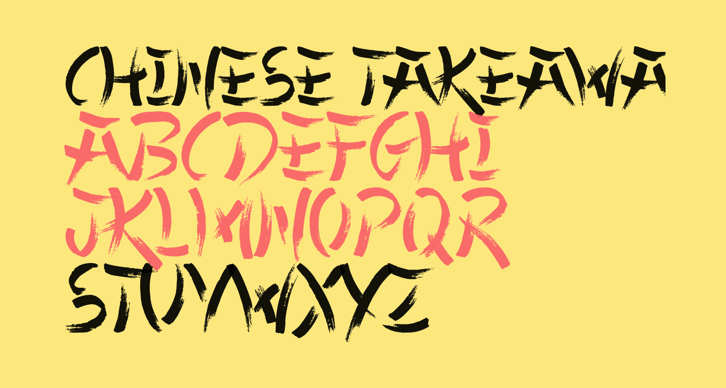 Chinese Takeaway free Font - What Font Is