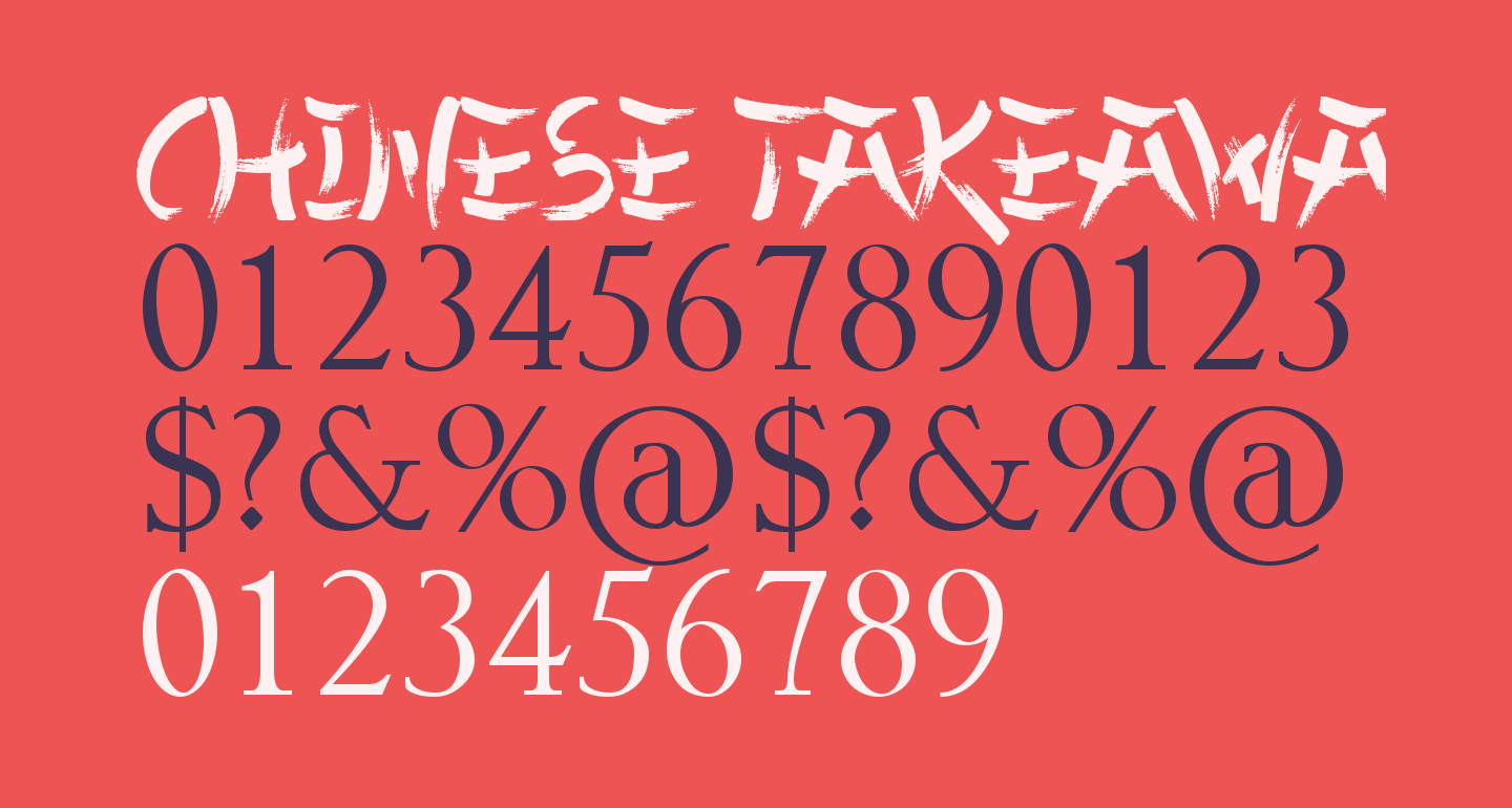 Chinese Takeaway free Font - What Font Is
