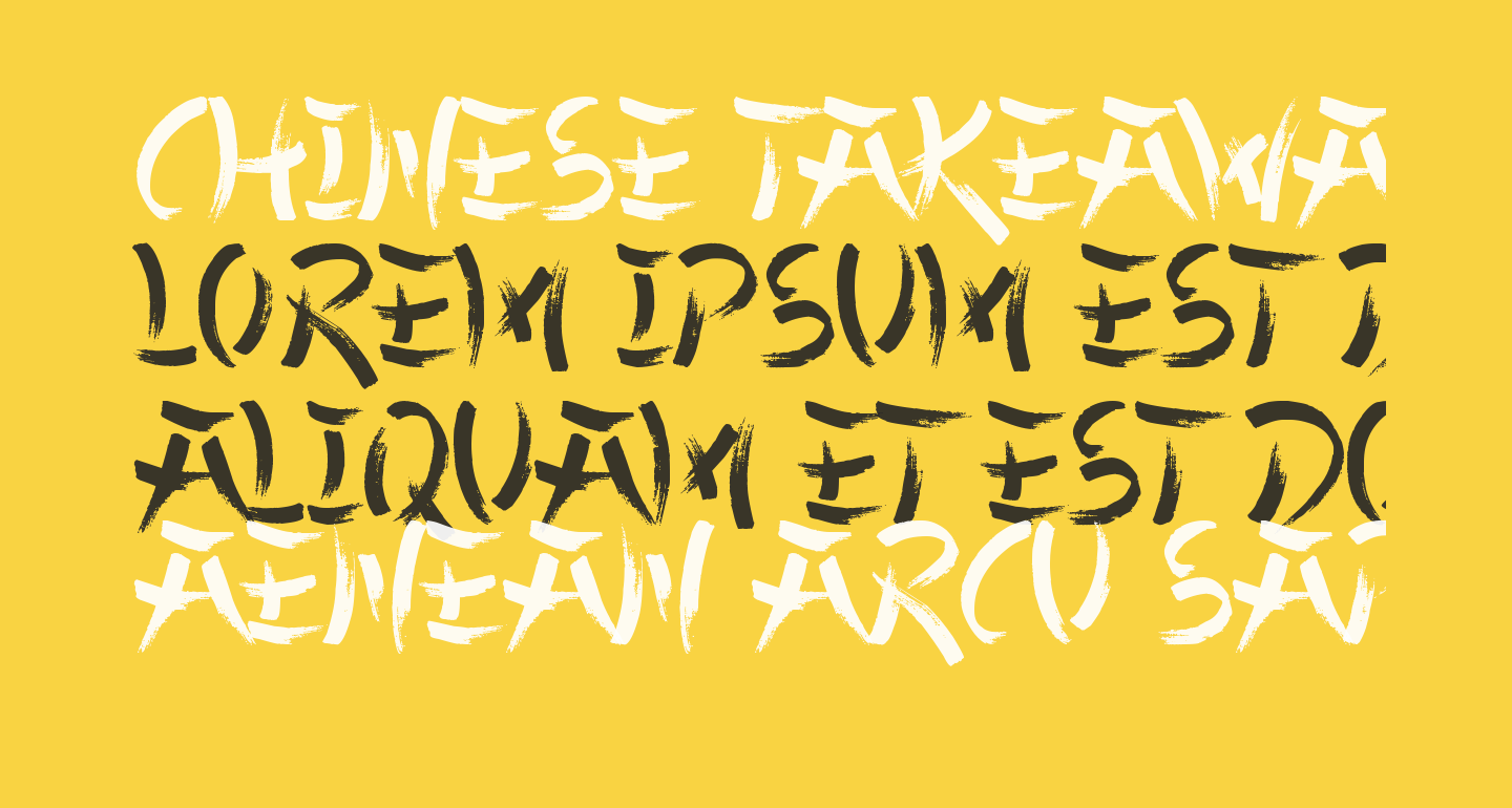 Chinese Takeaway free Font - What Font Is