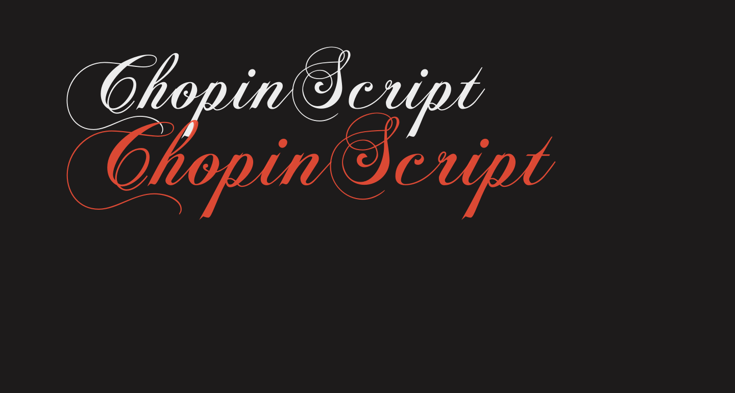 ChopinScript free Font - What Font Is