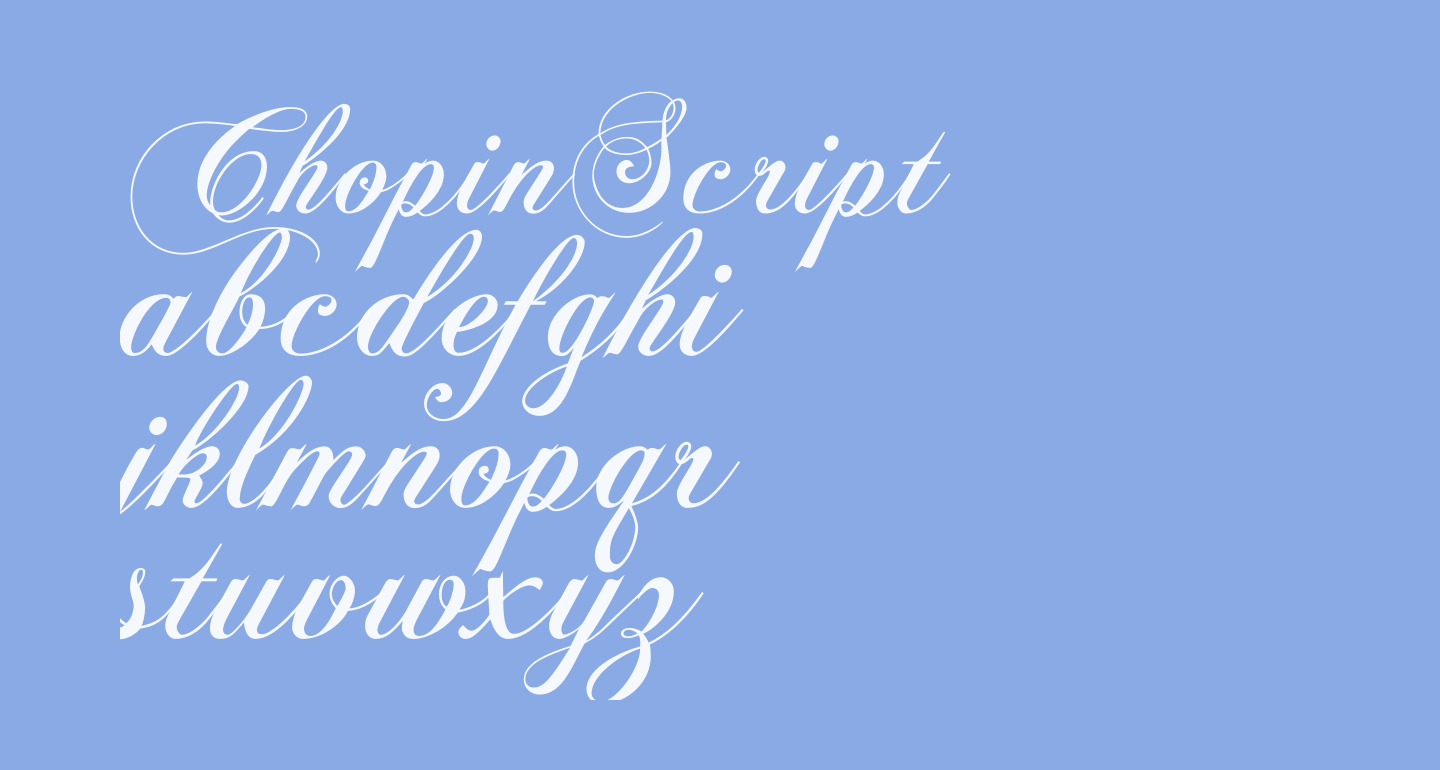 ChopinScript free Font - What Font Is