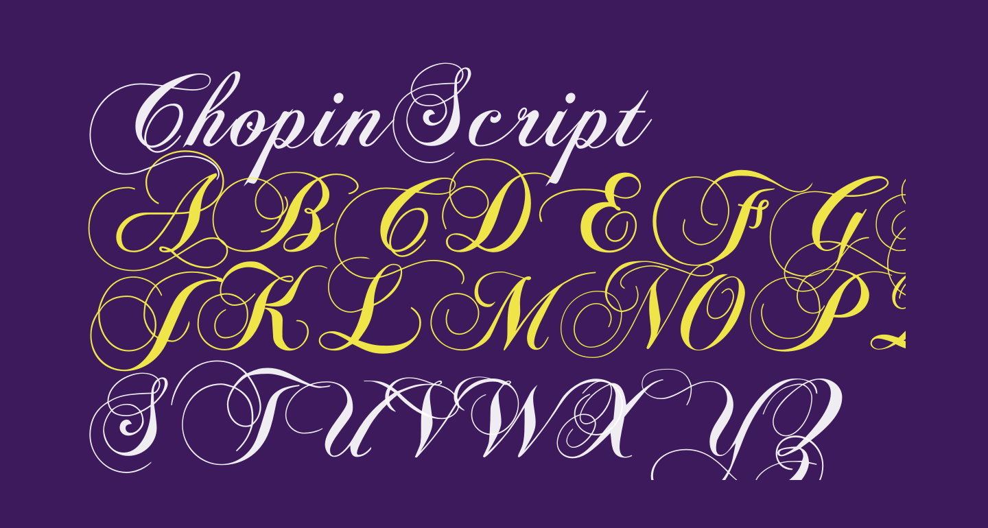 ChopinScript free Font - What Font Is