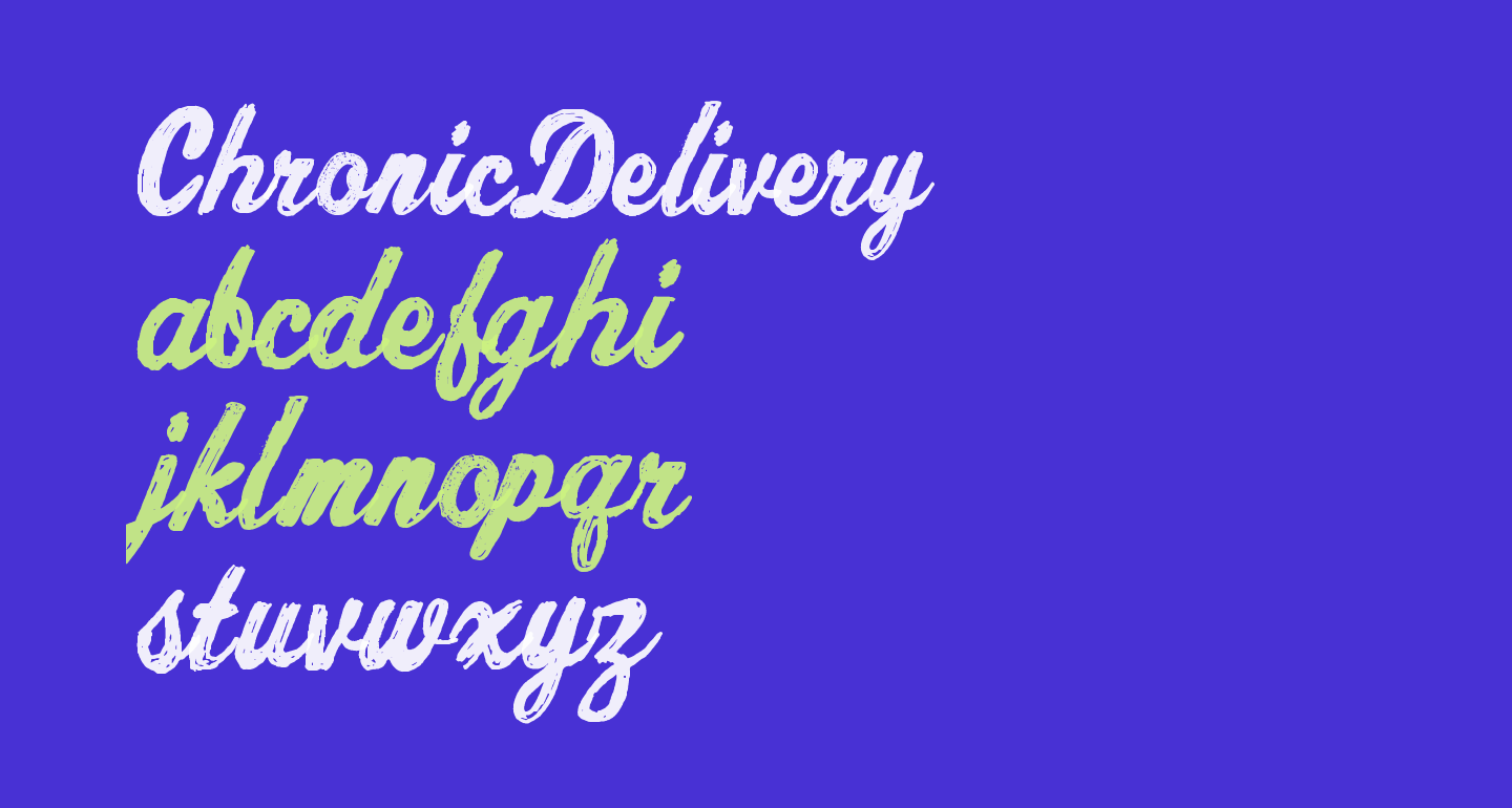 ChronicDelivery free Font - What Font Is