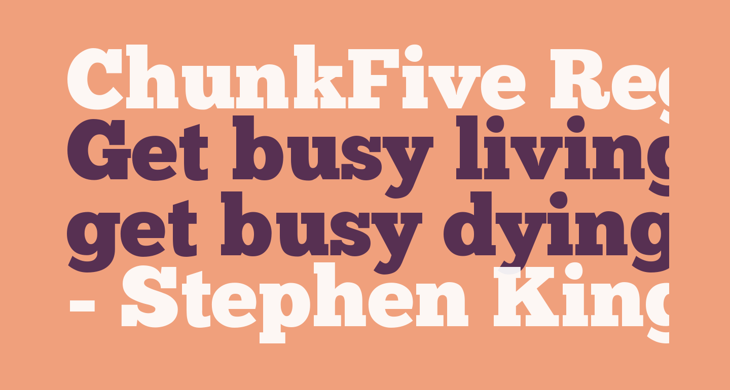 ChunkFive Regular free Font - What Font Is