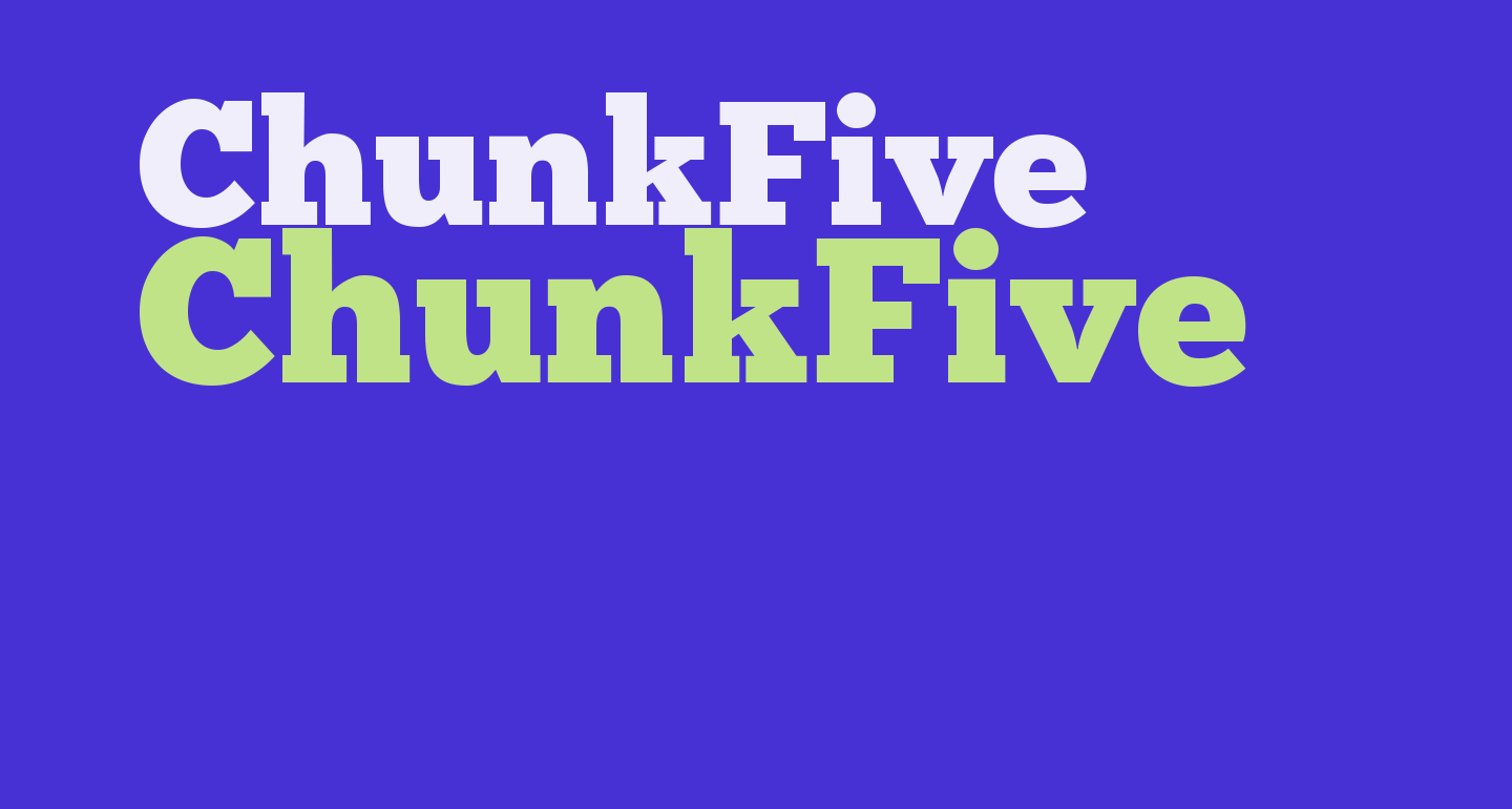 ChunkFive free Font - What Font Is