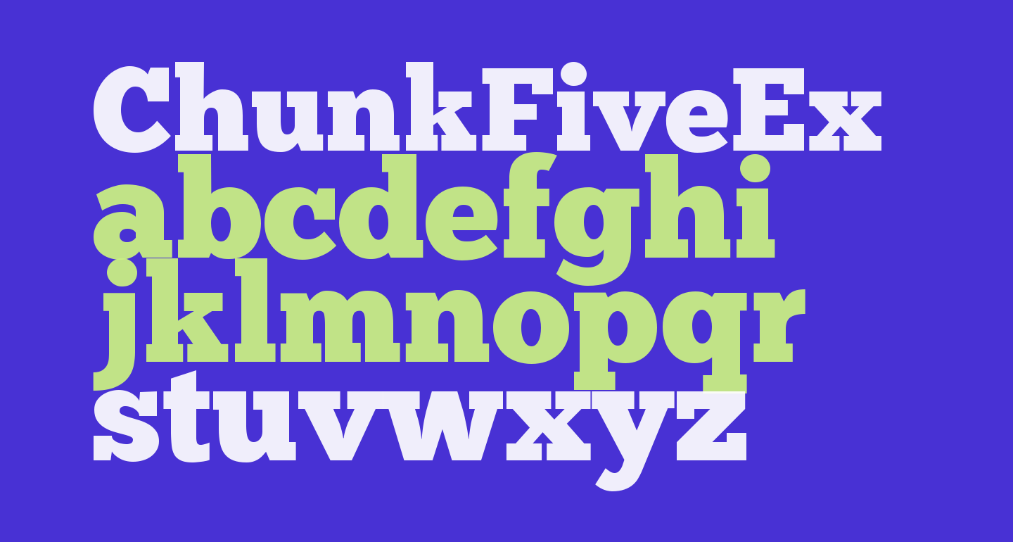 ChunkFiveEx free Font - What Font Is
