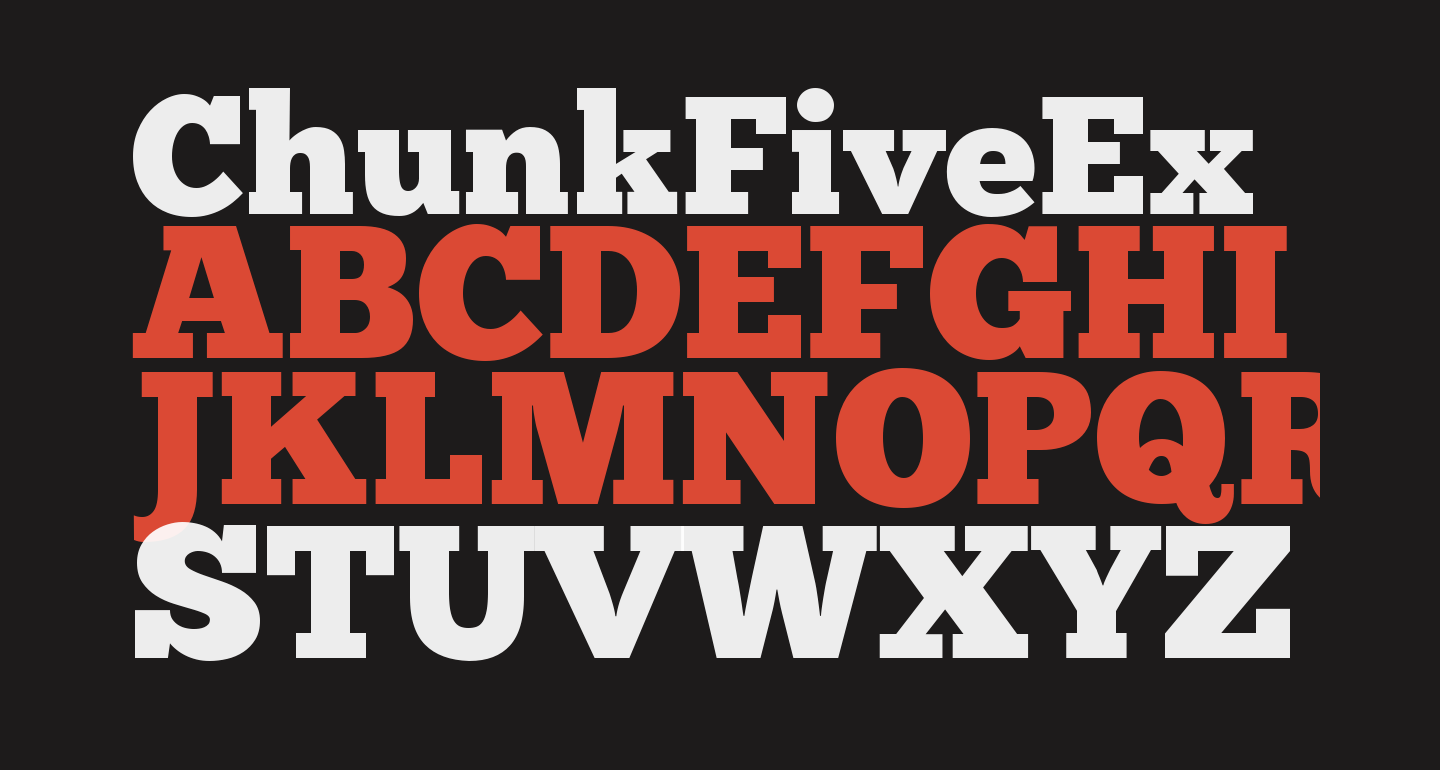 ChunkFiveEx free Font - What Font Is