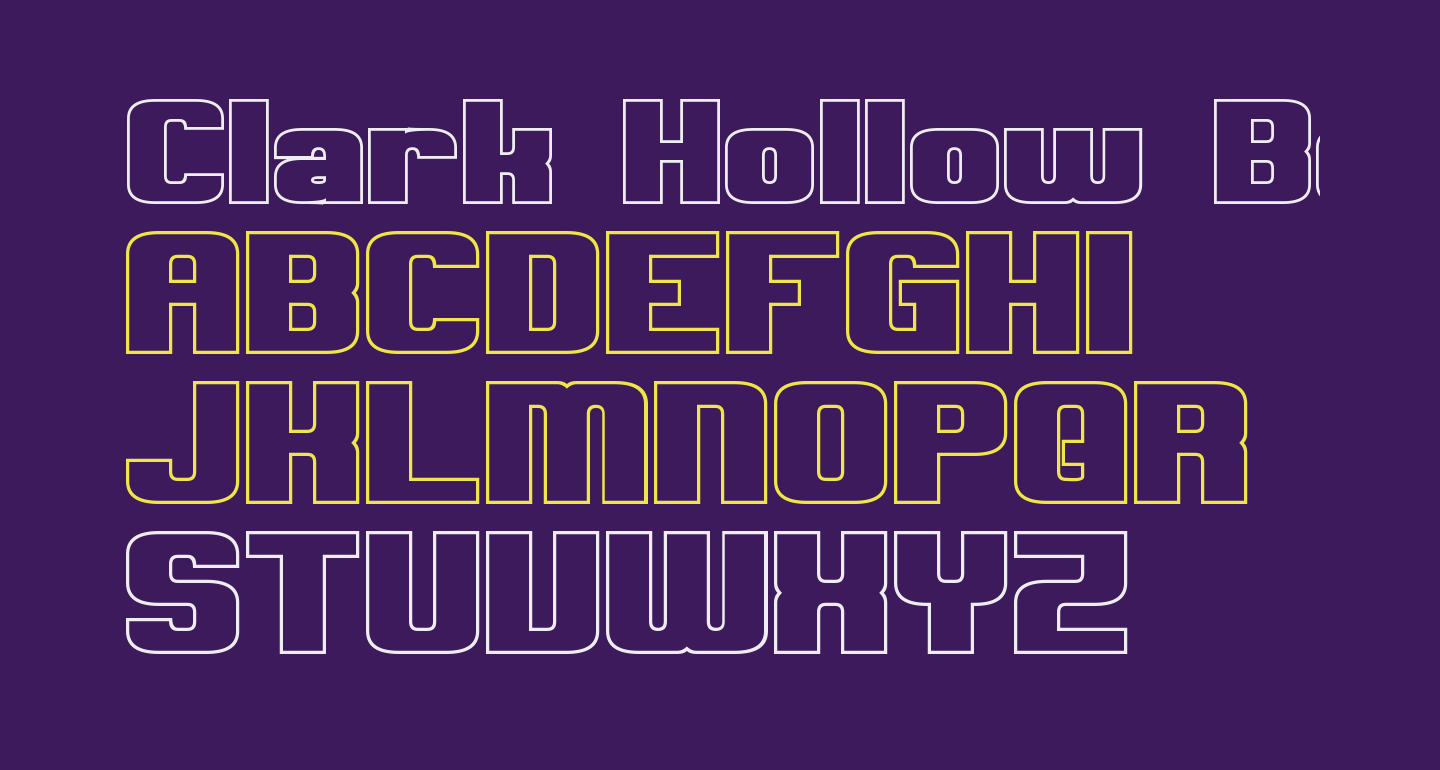 Clark Hollow Bold free Font - What Font Is